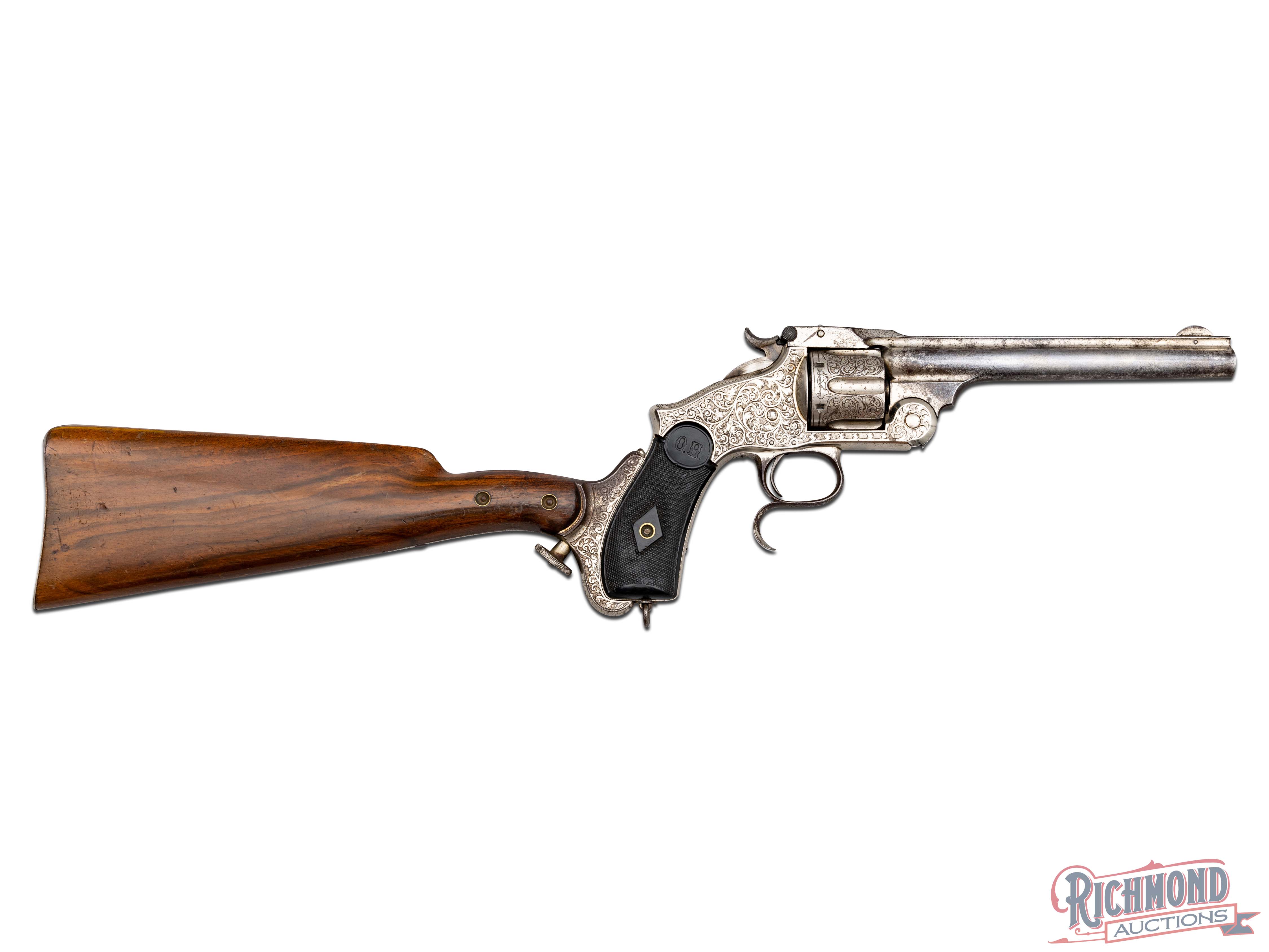 Rare Engraved Spanish Licensed Copy Smith & Wesson No. 3 Revolver w ...