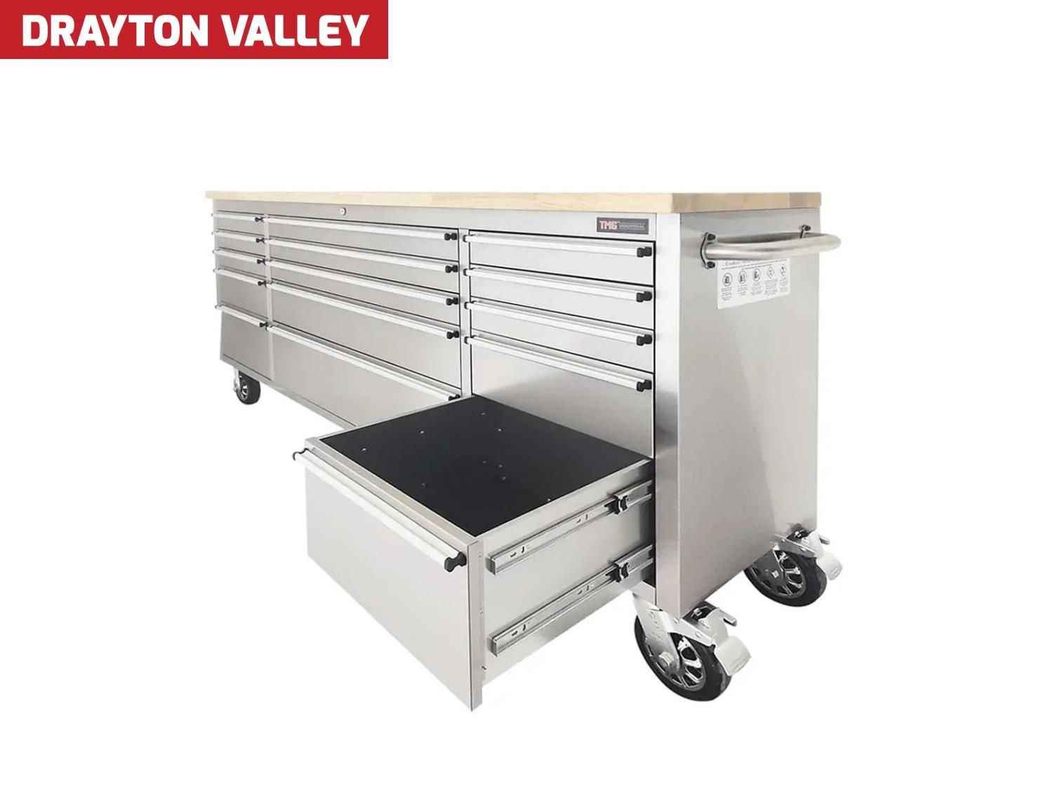 StanForge WB7215S 72 Inch 15 Drawer Stainless Steel Rolling Workbench ...
