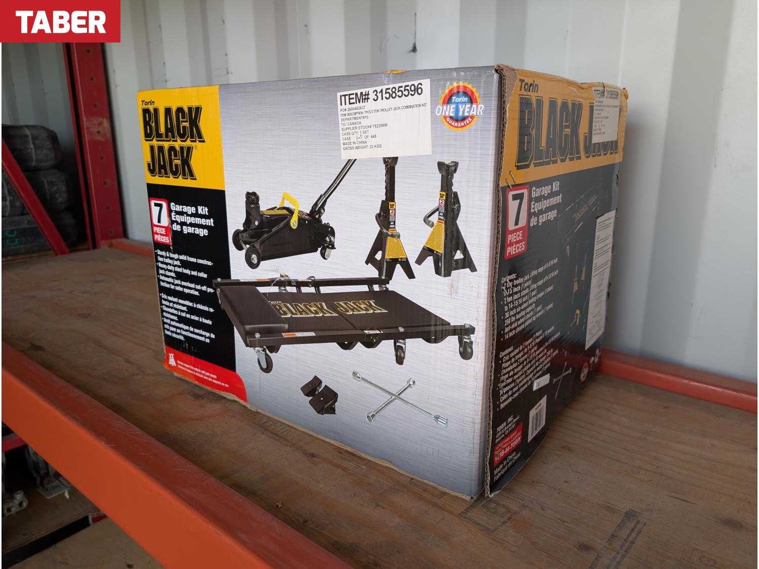 Black Jack 2 Ton Hydraulic Floor Jack Combination Kit 7 Pieces (Unused ...