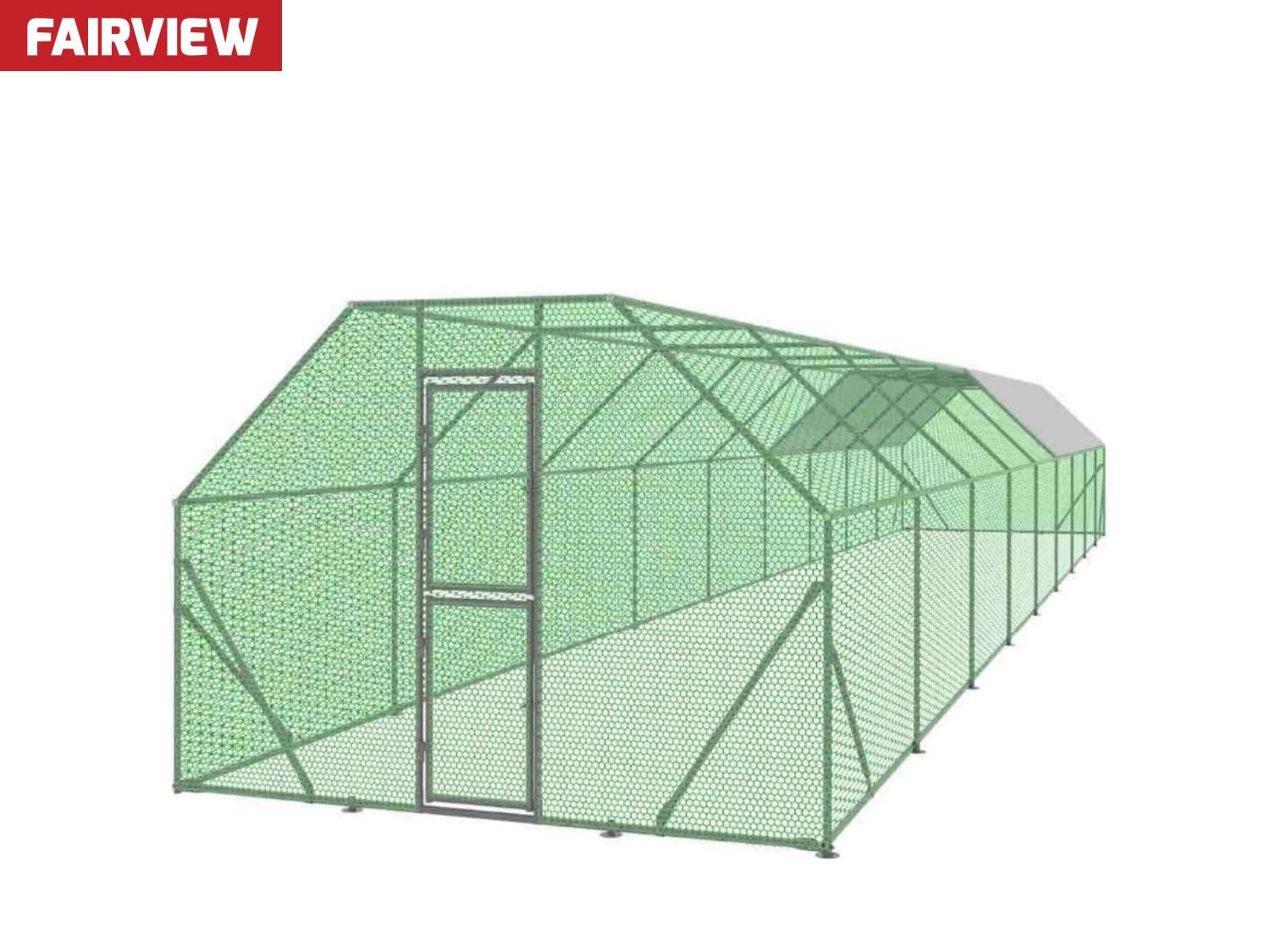 TMG Industrial CRS1060 10 Ft X 60 Ft Wire Mesh Chicken Run Shelter Coop ...