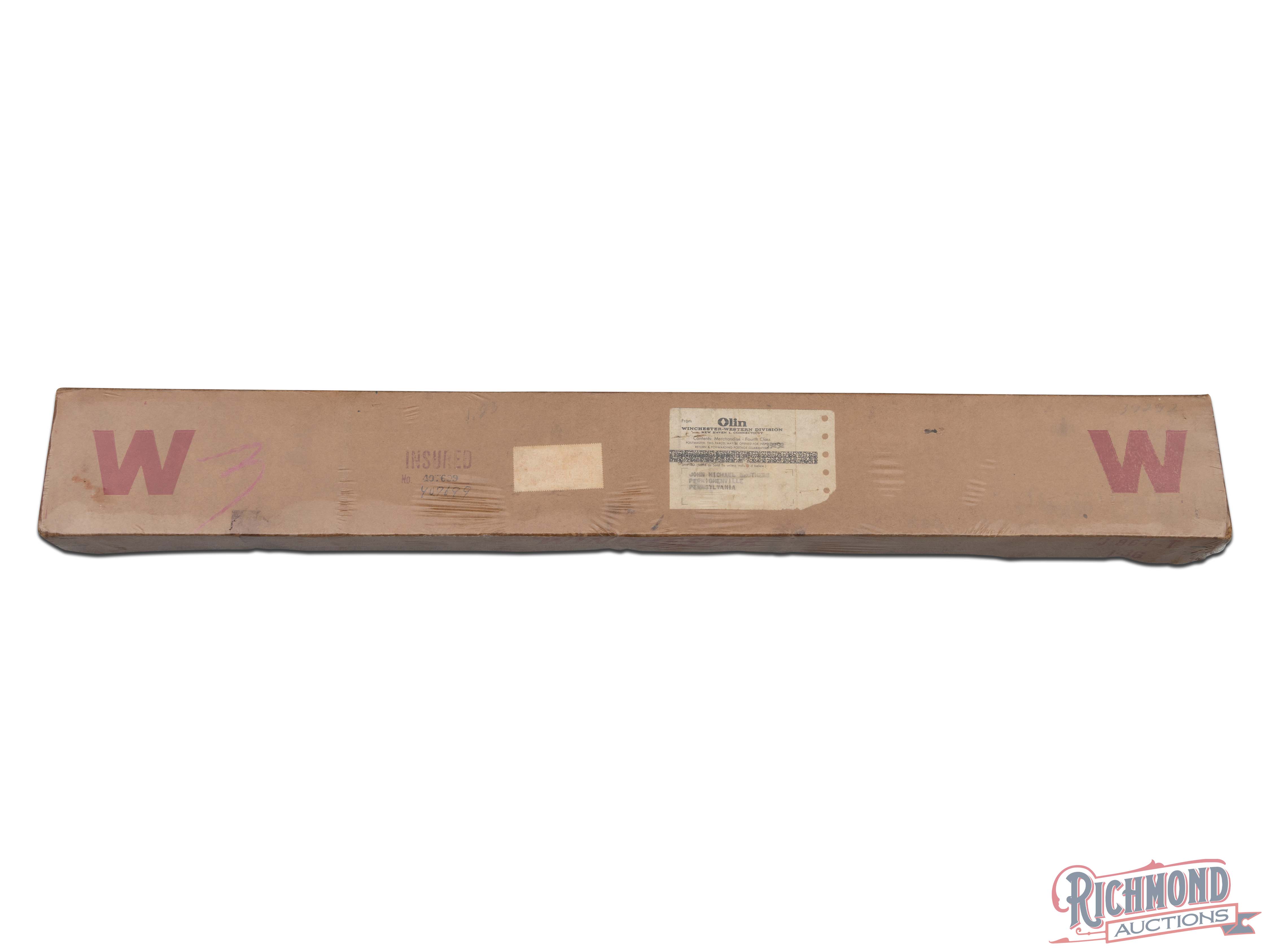 Empty Pre-64 Winchester Red W Two Piece Cardboard Barrel Box | Richmond ...