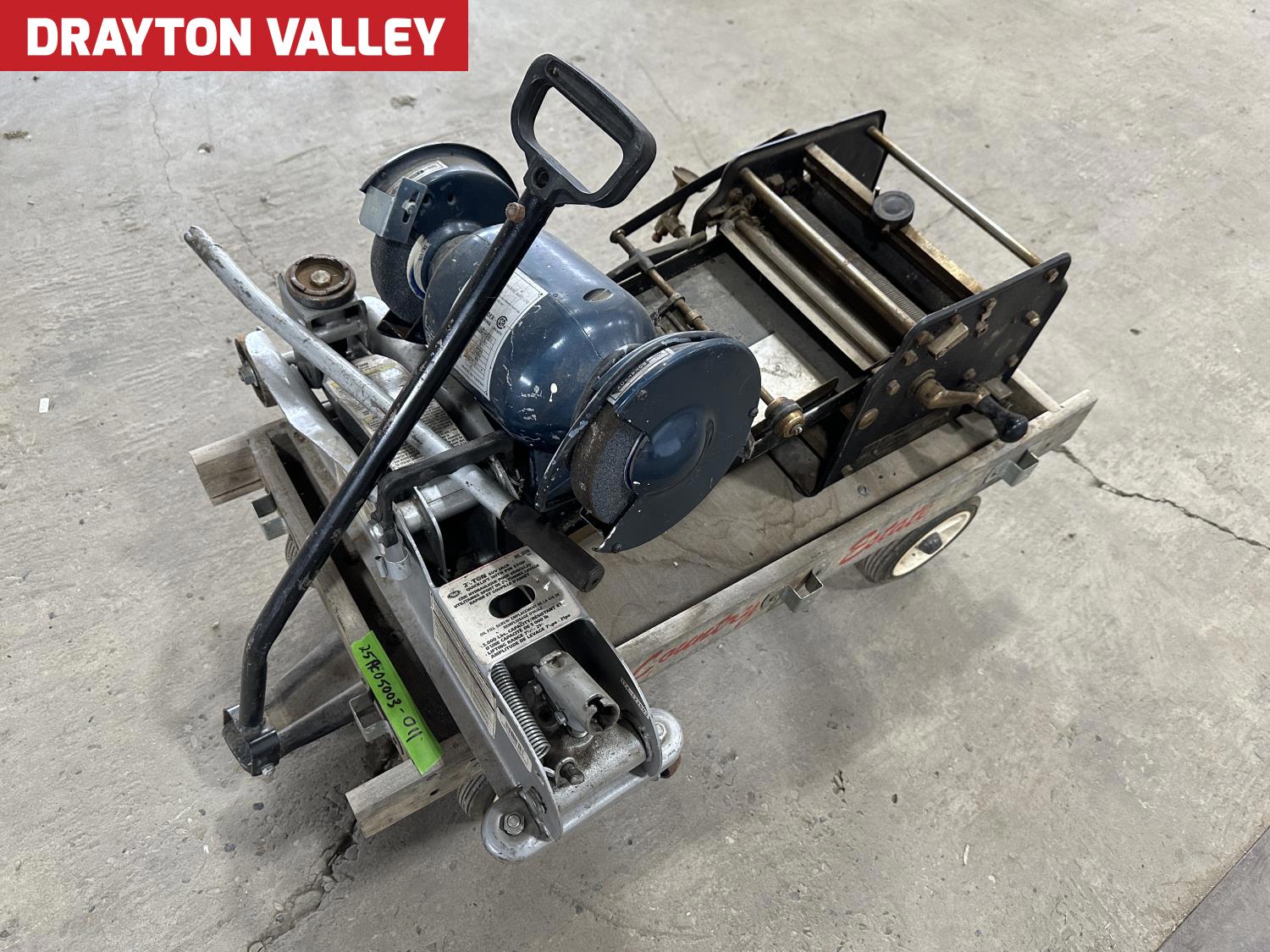 Bench Grinder, Hydraulic Jack, Wagon and Antique Press [25HD10009-010 ...