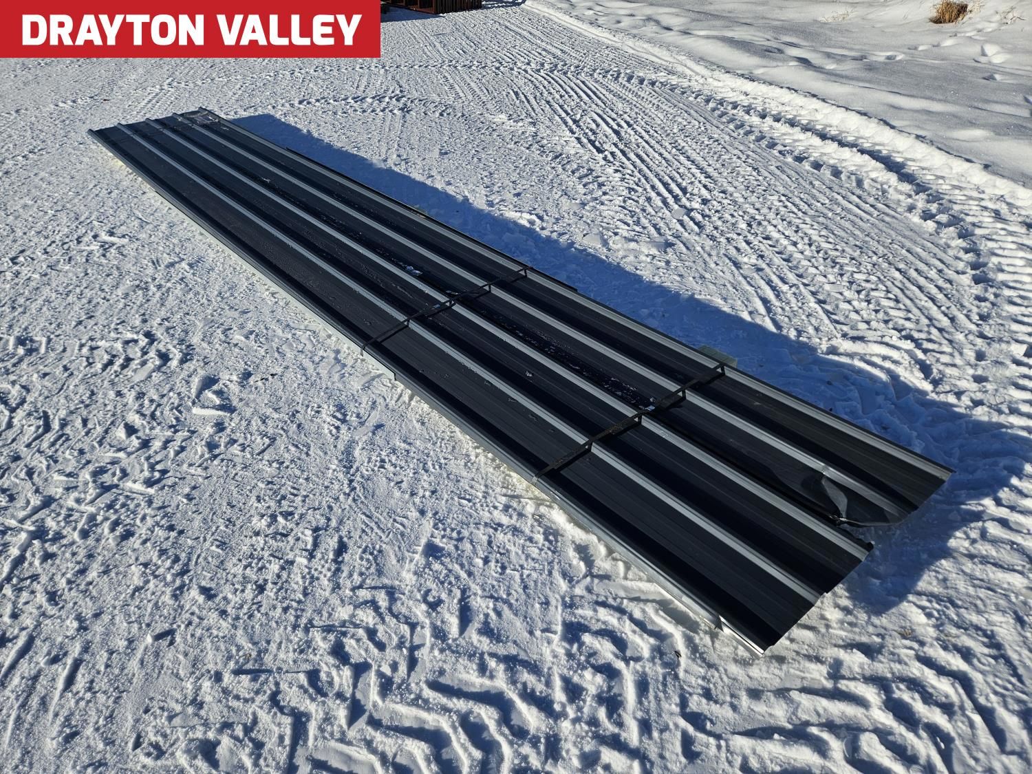 (20) Grey Metal Roofing Panels (Shipping Damage) (Unused) [26AB54996 ...