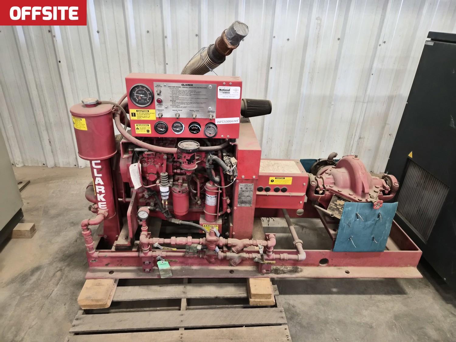 Clarke VMFP Fire Pump Engine and Centrifugal Pump [26FC53004-045 ...