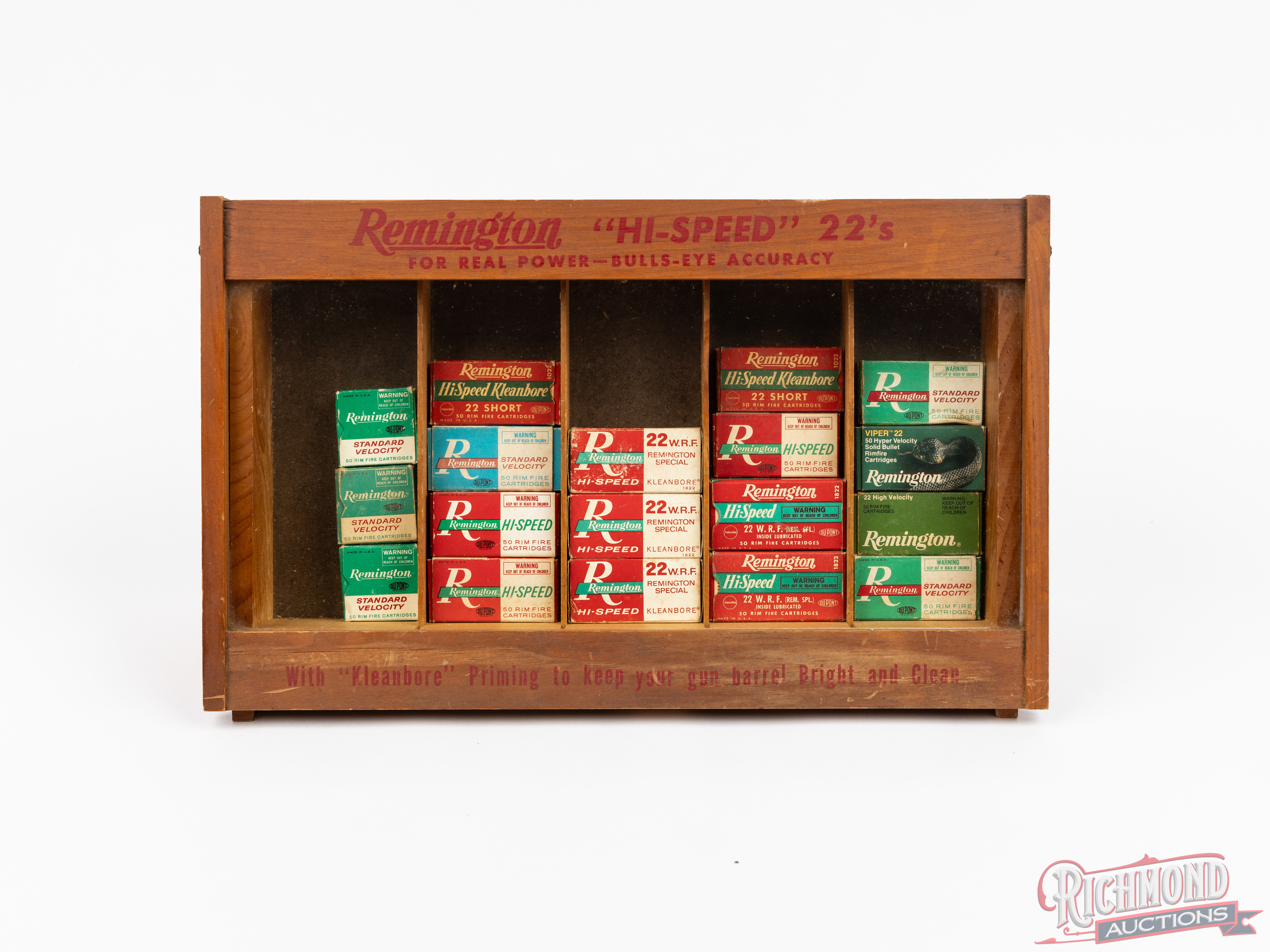 Remington "Hi-Speed" 22's Wood Retail Counter Display & 18 Collector ...