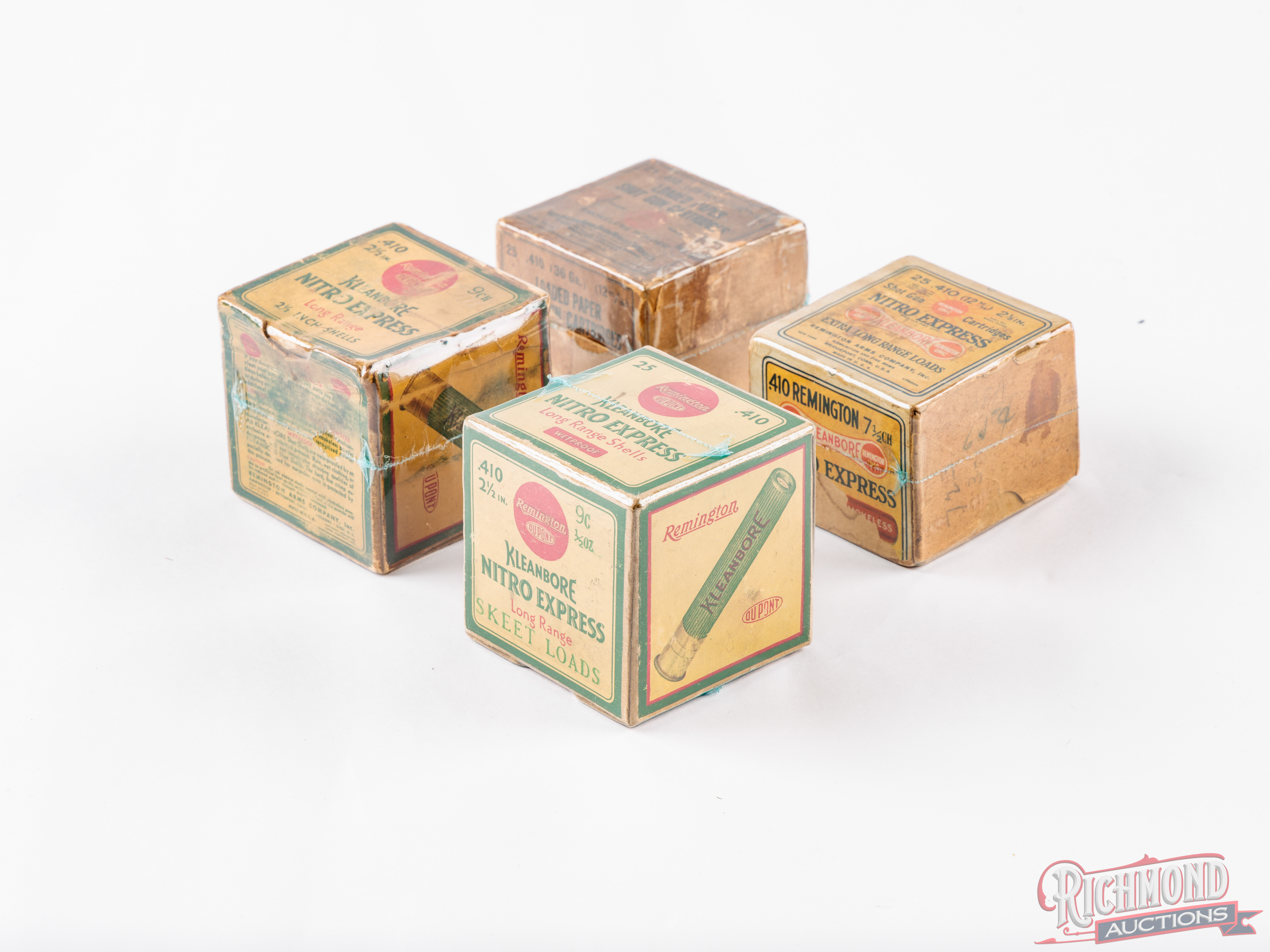 Four Remington UMC Vintage .410 Gauge Shotshell Boxes | Richmond Auctions
