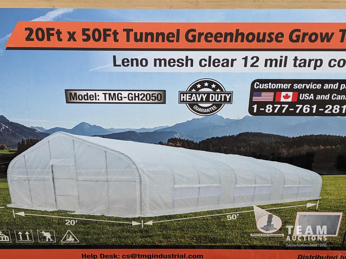 TMG Industrial GH2050 20 Ft X 50 Ft Tunnel Greenhouse Grow Tent (Unused ...