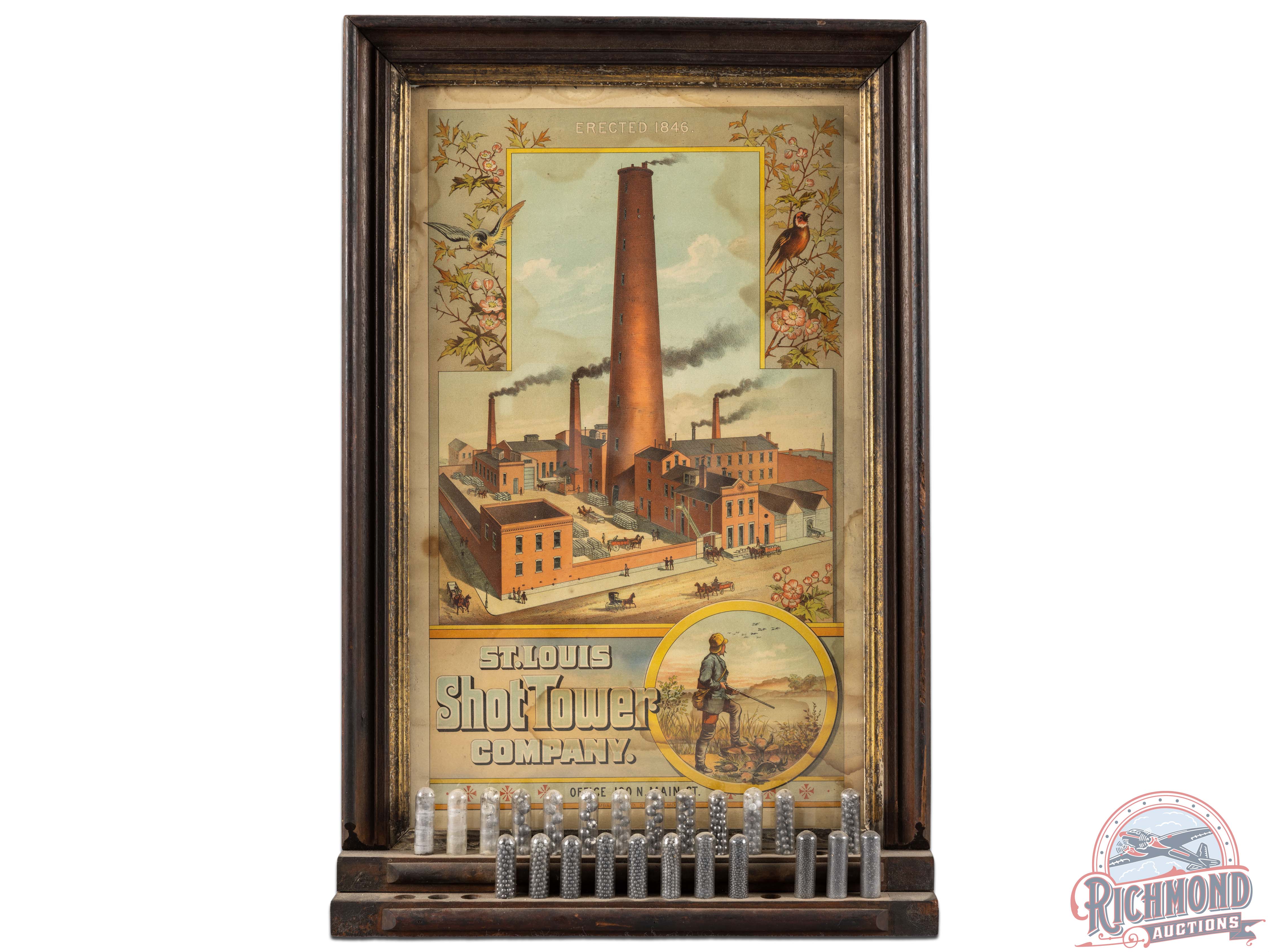 Rare St. Louis Shot Tower Company Lead Shot Countertop Sample Display ...