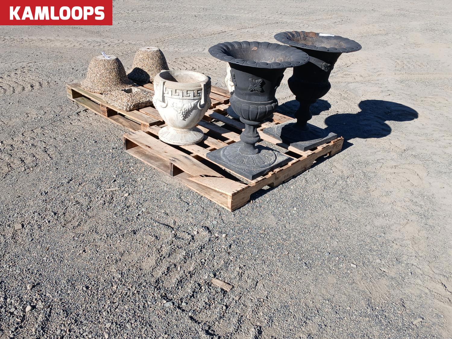 (3) Sets Concrete Flower Pots [25KG32010-048] | Team Auctions