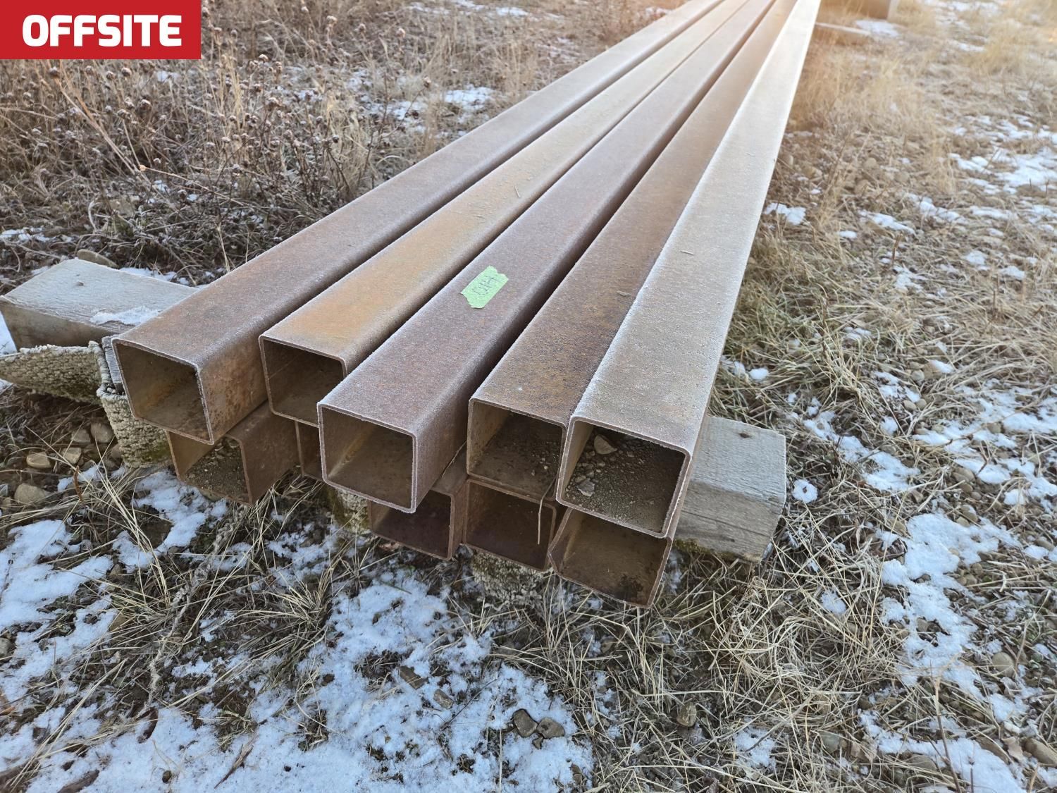 (10) 4X4 X 20 Ft Square Tubing, (1) 2X4 X 20 Inch Rectangular Tubing ...