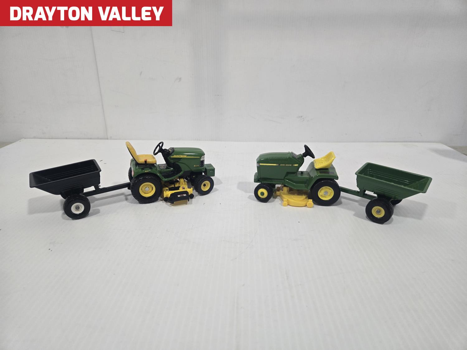 (2) John Deere Lawn Tractors, (2) Garden Trailers [25FL05001-422 ...