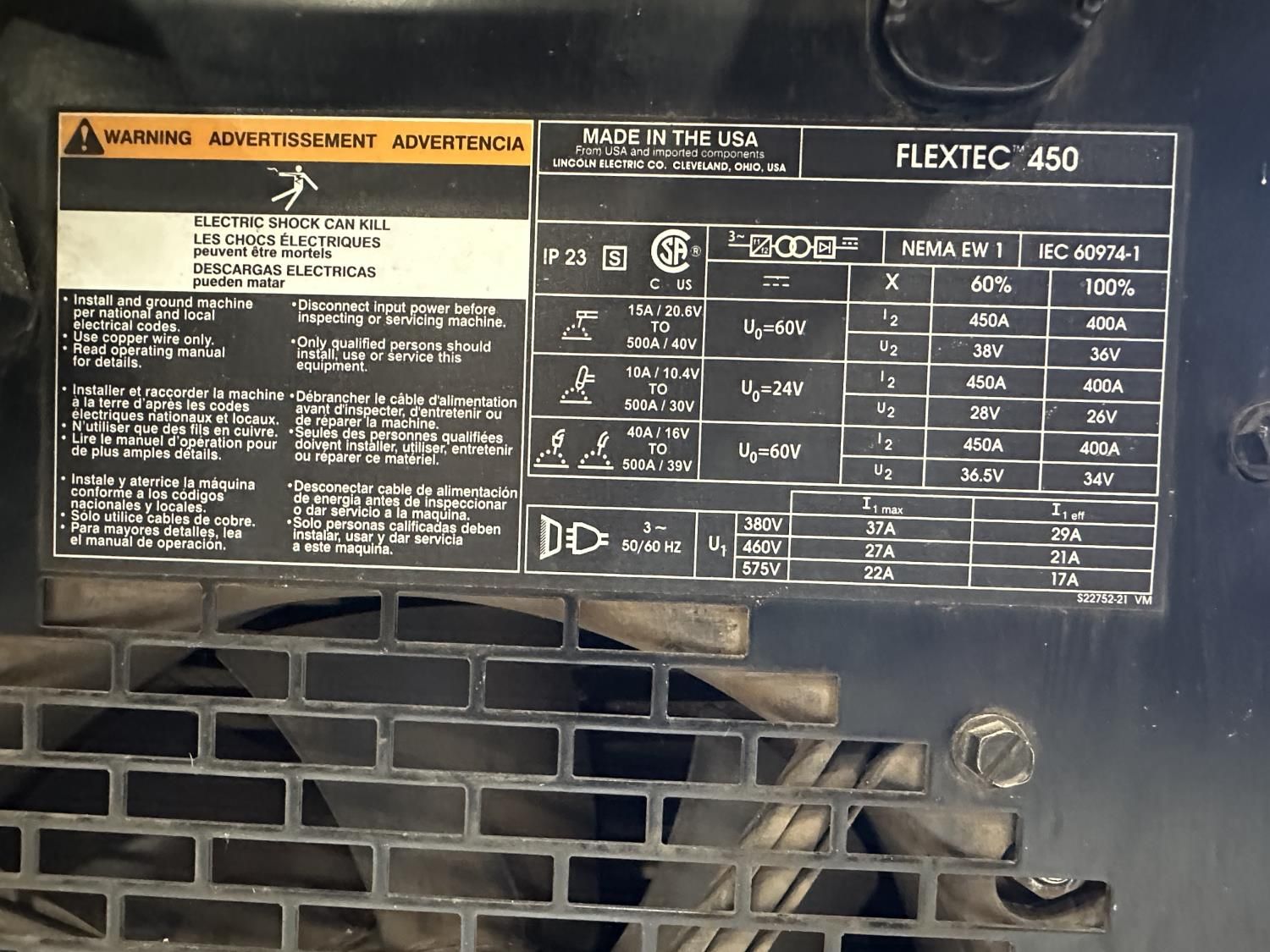 Lincoln Electric Flextec 450 Electric Welder [25CG32003-008] | Team ...