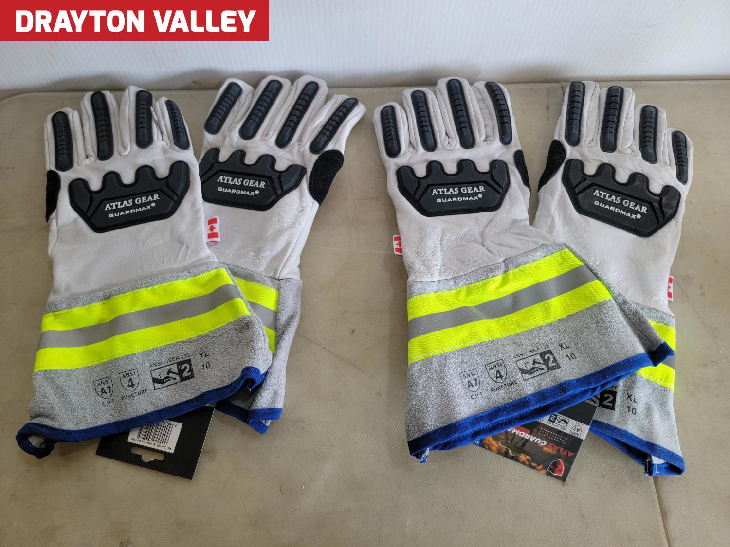 (2) Pairs of Atlas Gear Guardmax Gloves - Size XL (Unused) [25FI05997 ...