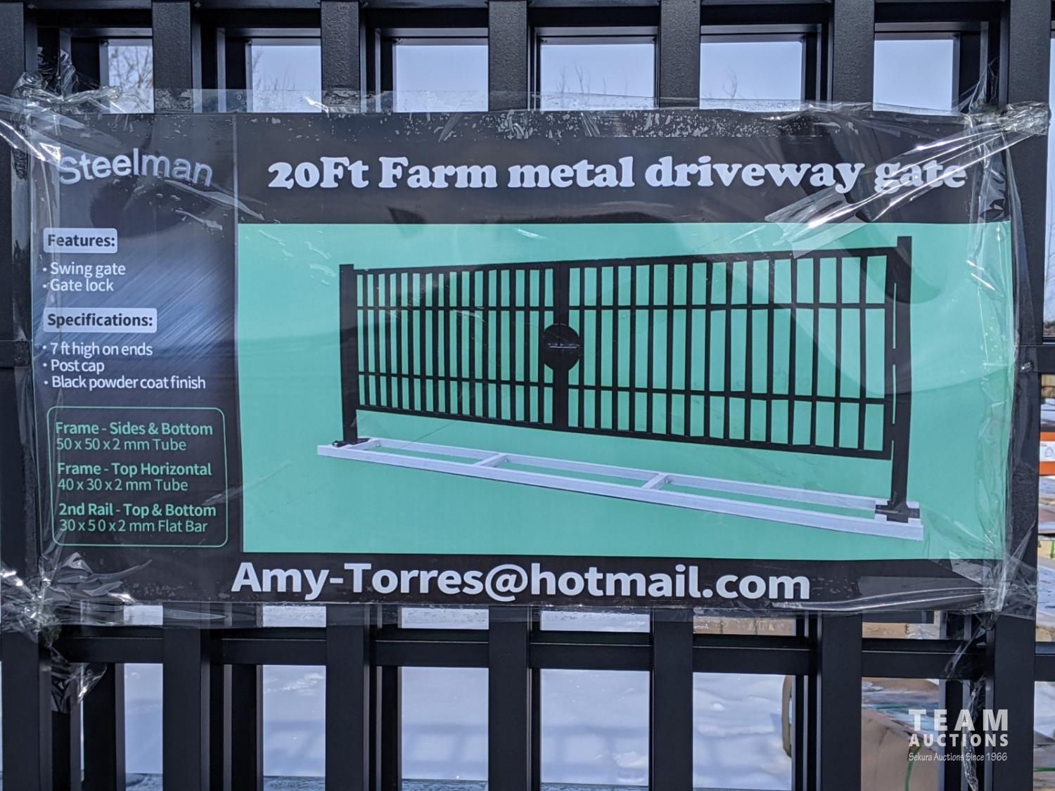 Greatbear TM18-NCC 20 Ft Metal Driveway Iron Gates (Unused) [24AC03994 ...