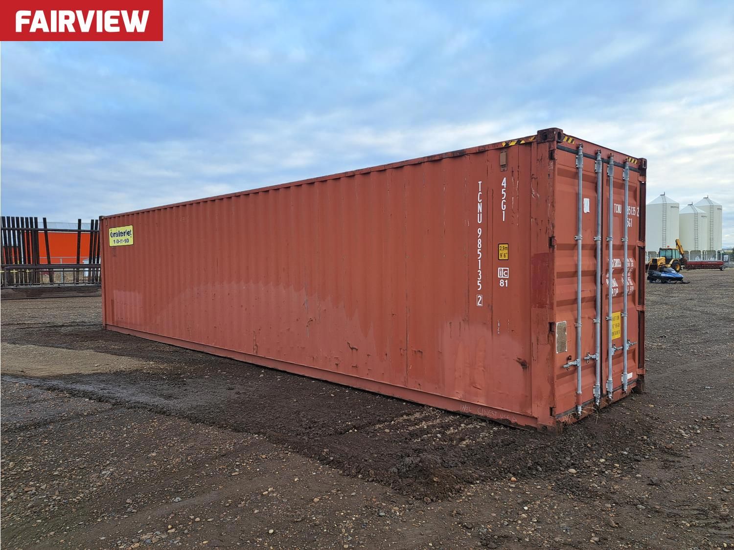 40 Ft High Cube Shipping Container [25KC07012-007] | Team Auctions