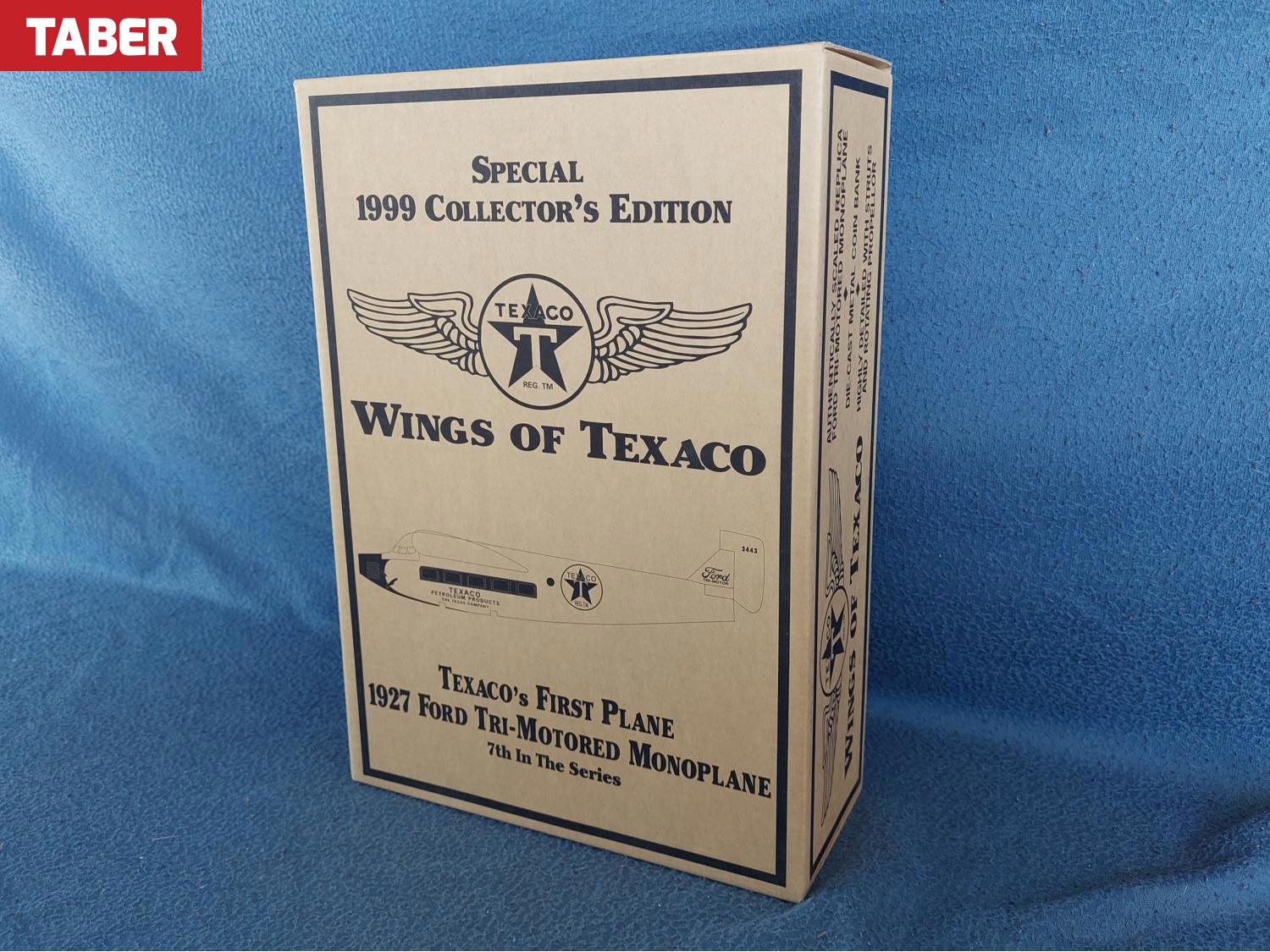 Ertl Die-Cast 1927 Wings of Texaco Ford Tri-Motored Monoplane Coin Bank ...