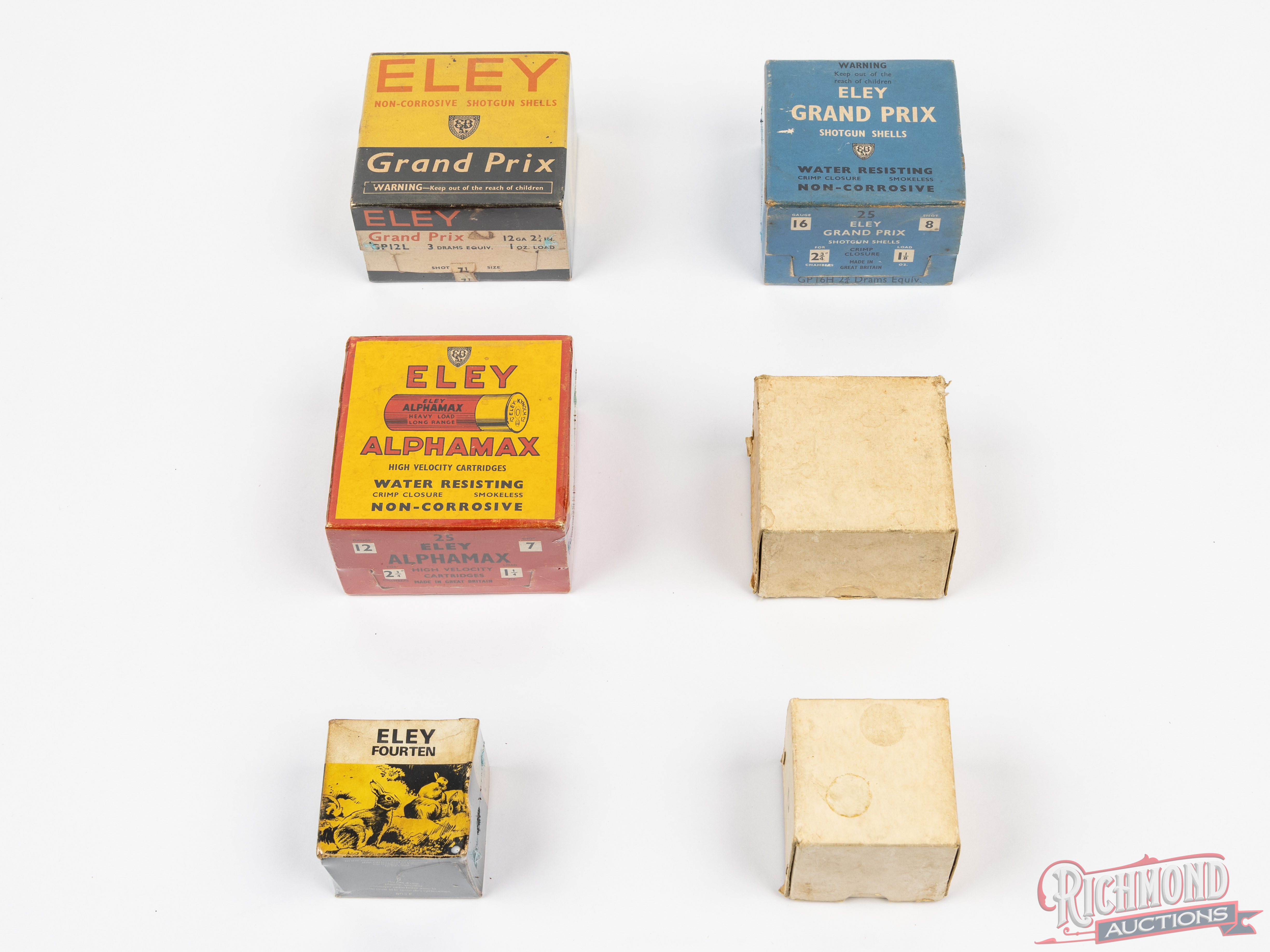 Four Collector Boxes Of Eley Shotshell Boxes and 25 Rounds Of 28 And ...
