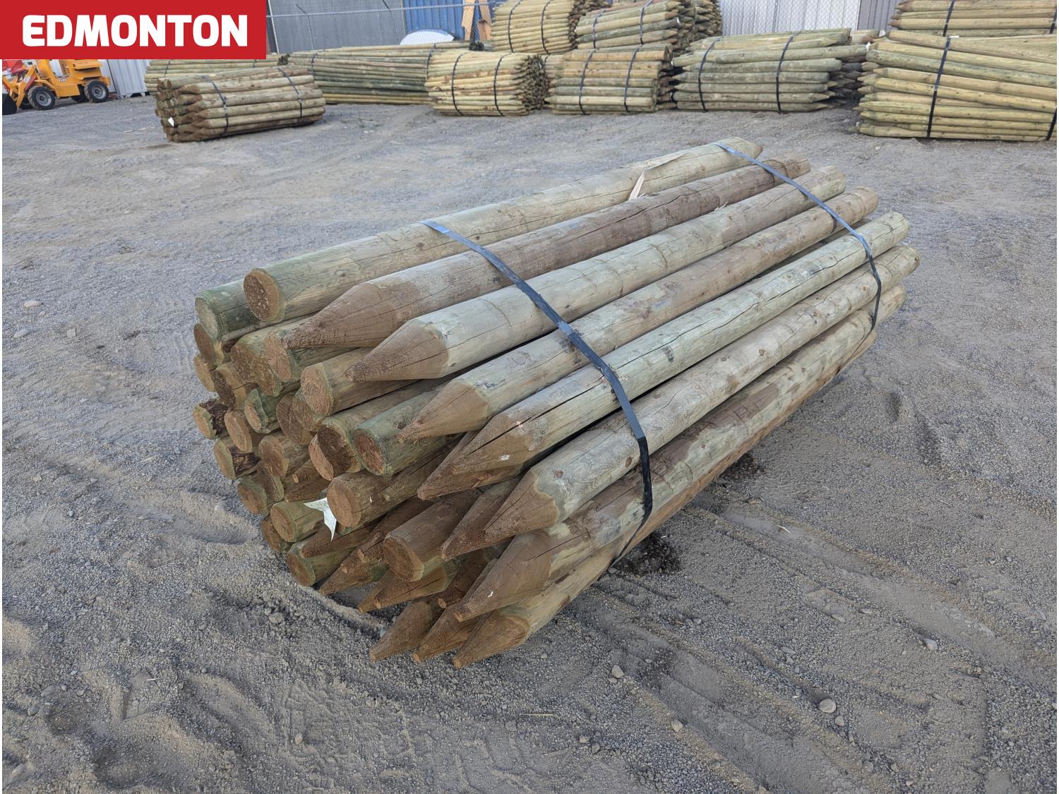 (50) 5-6 Inch X 8 Ft Treated Fence Posts [25FI10791-022]