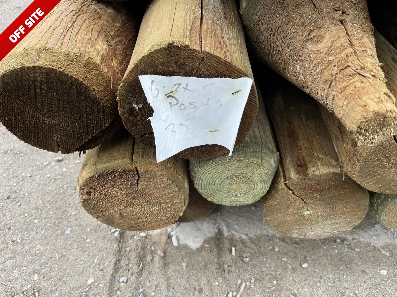 Qty of (70) 6-7 Inch X 7 Ft Fence Posts [24FN03006-028] | Team Auctions