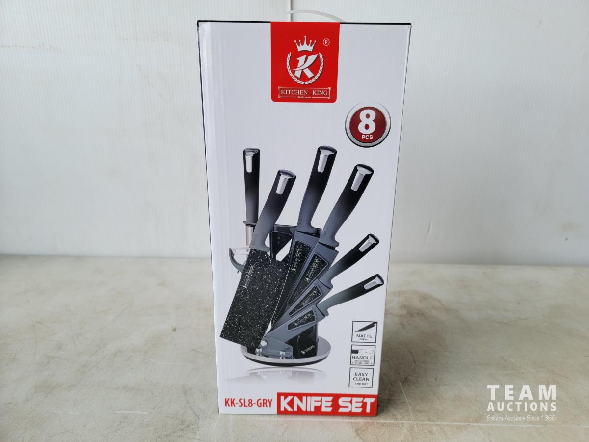 8 Piece Kitchen King Knife Set (Grey) (Unused) [23KC05998-002] | Team ...