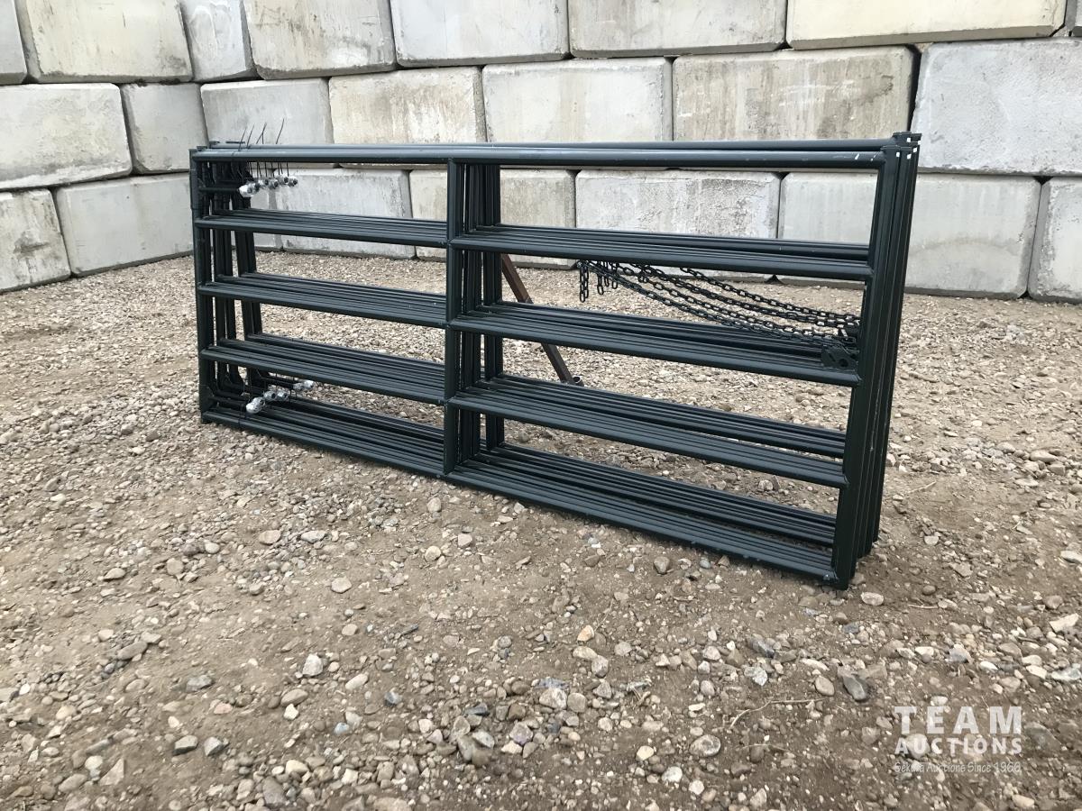 (6) 10 Ft Medium Duty 5 Bar Ranch Gates (Unused) [24JL18993-086] | Team ...