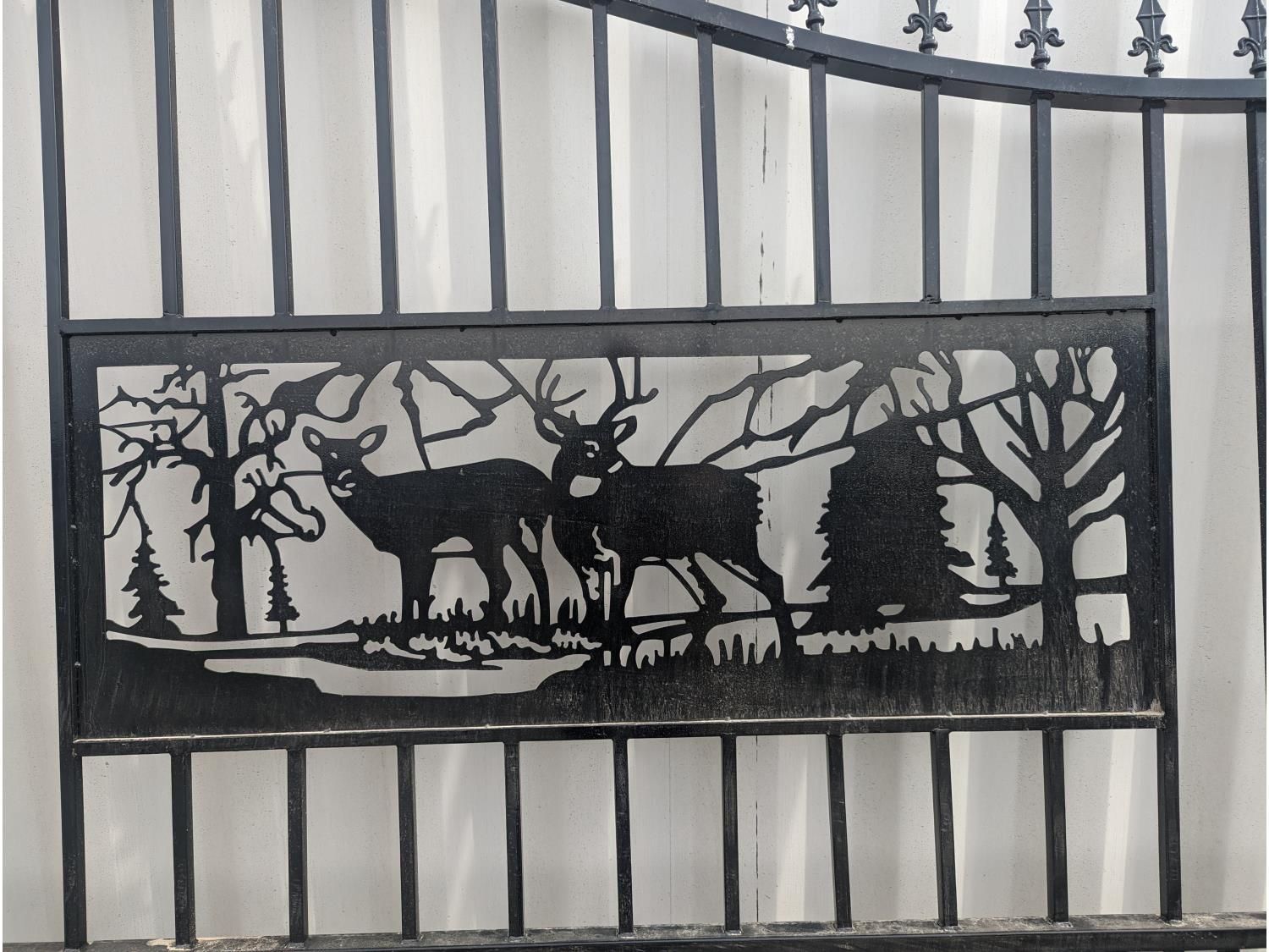 20 Ft Bi-Parting Wrought Iron Driveway Gates (Unused) [24EF10001-001 ...