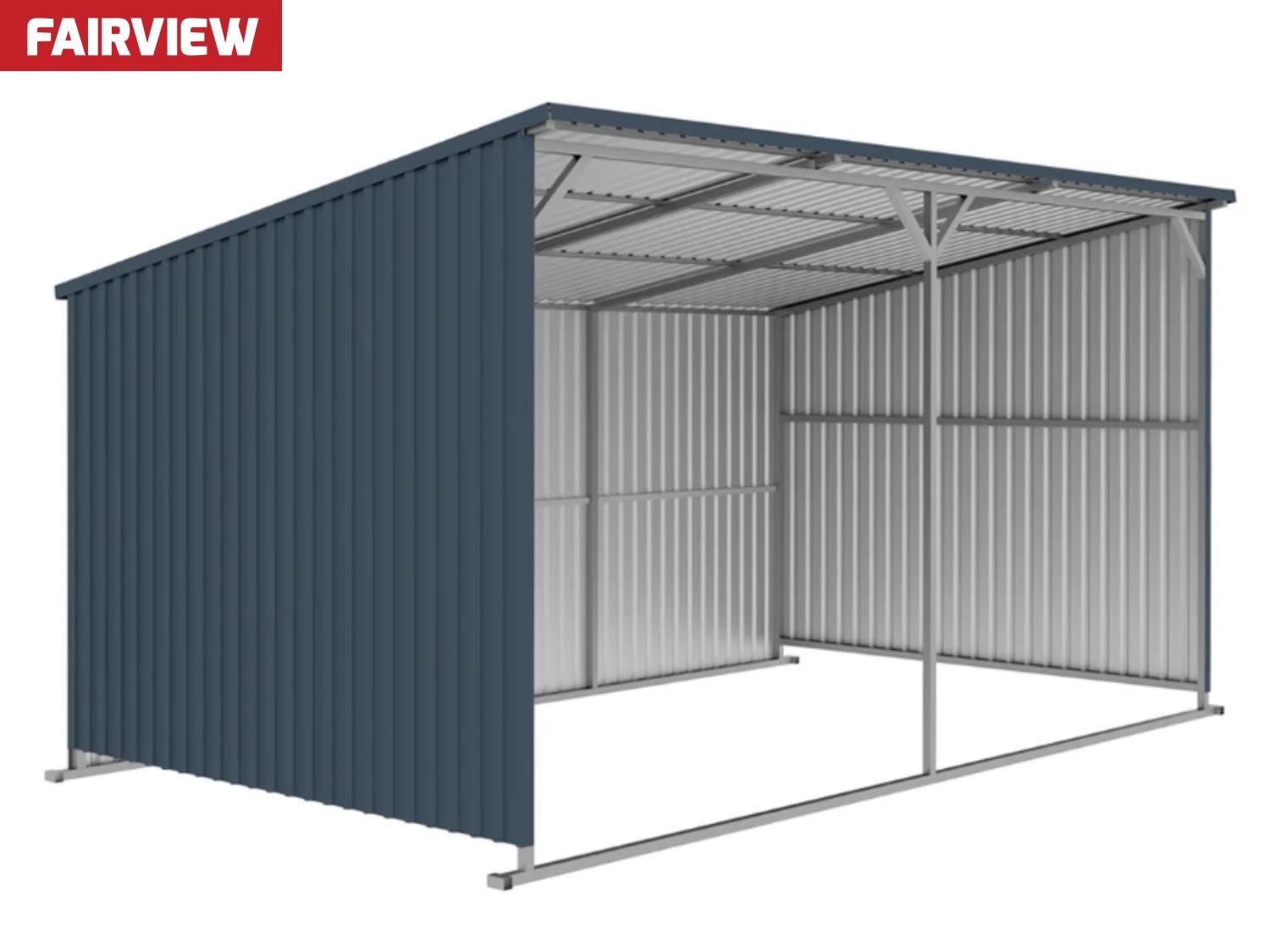 TMG Industrial MSL1220 12 Ft X 20 Ft Galvanized Metal Livestock Shed ...