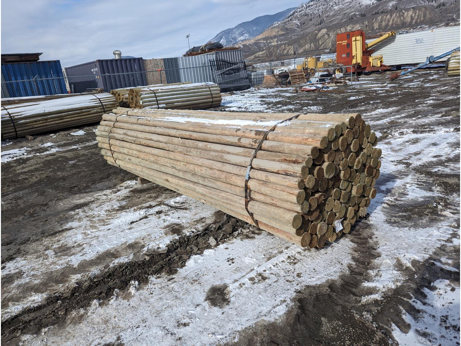 (100±) 3-4 Inch X 14 Ft Treated Rail [24CE03993-024]