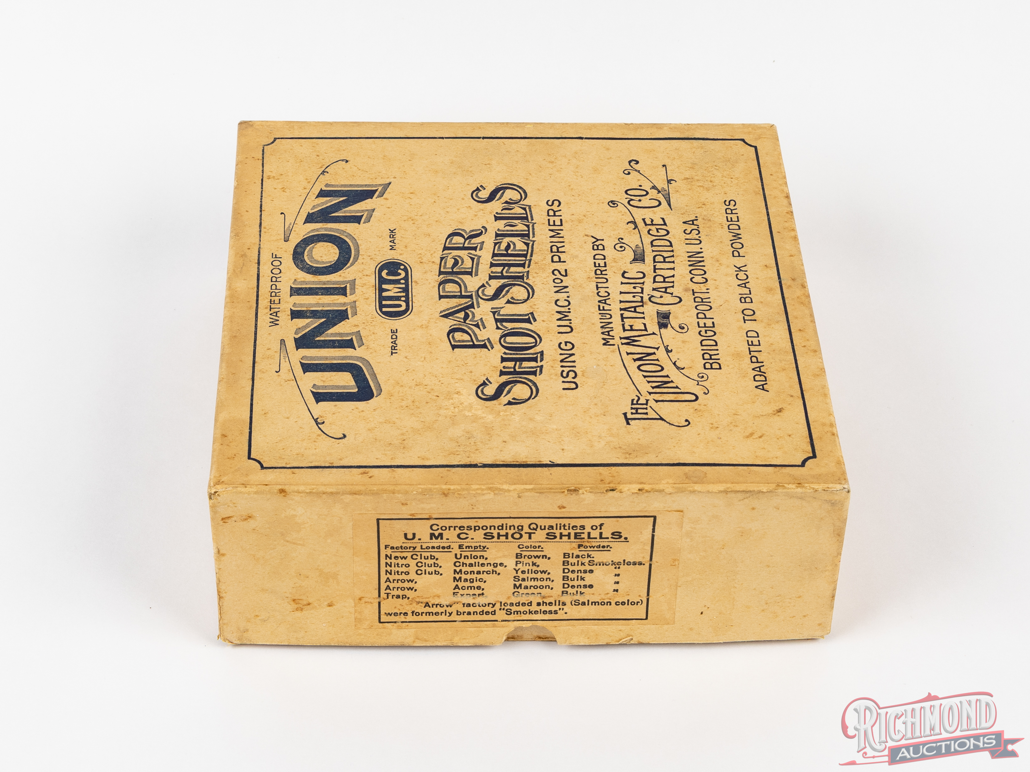 Collector U.M.C. Union Paper Shot Shells 12 Gauge 100 Round Two-Piece ...