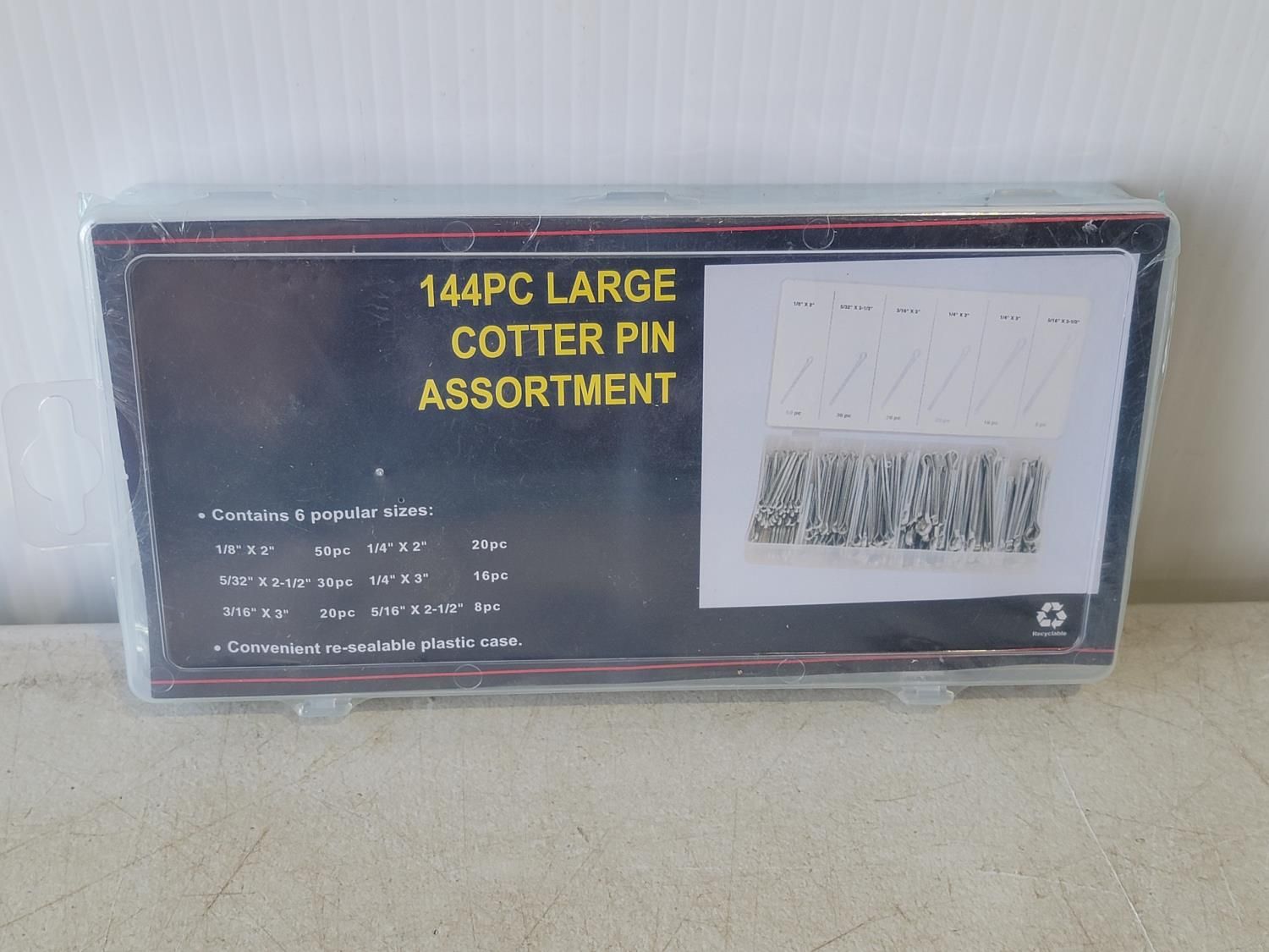 144 Piece Cotter Pin Assortment and 555 Piece Cotter Pin Assortment ...