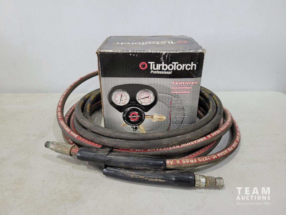 Turbo Torch DP250-800-580 Nitrogen Purge Regulator and (2) Lengths of ...
