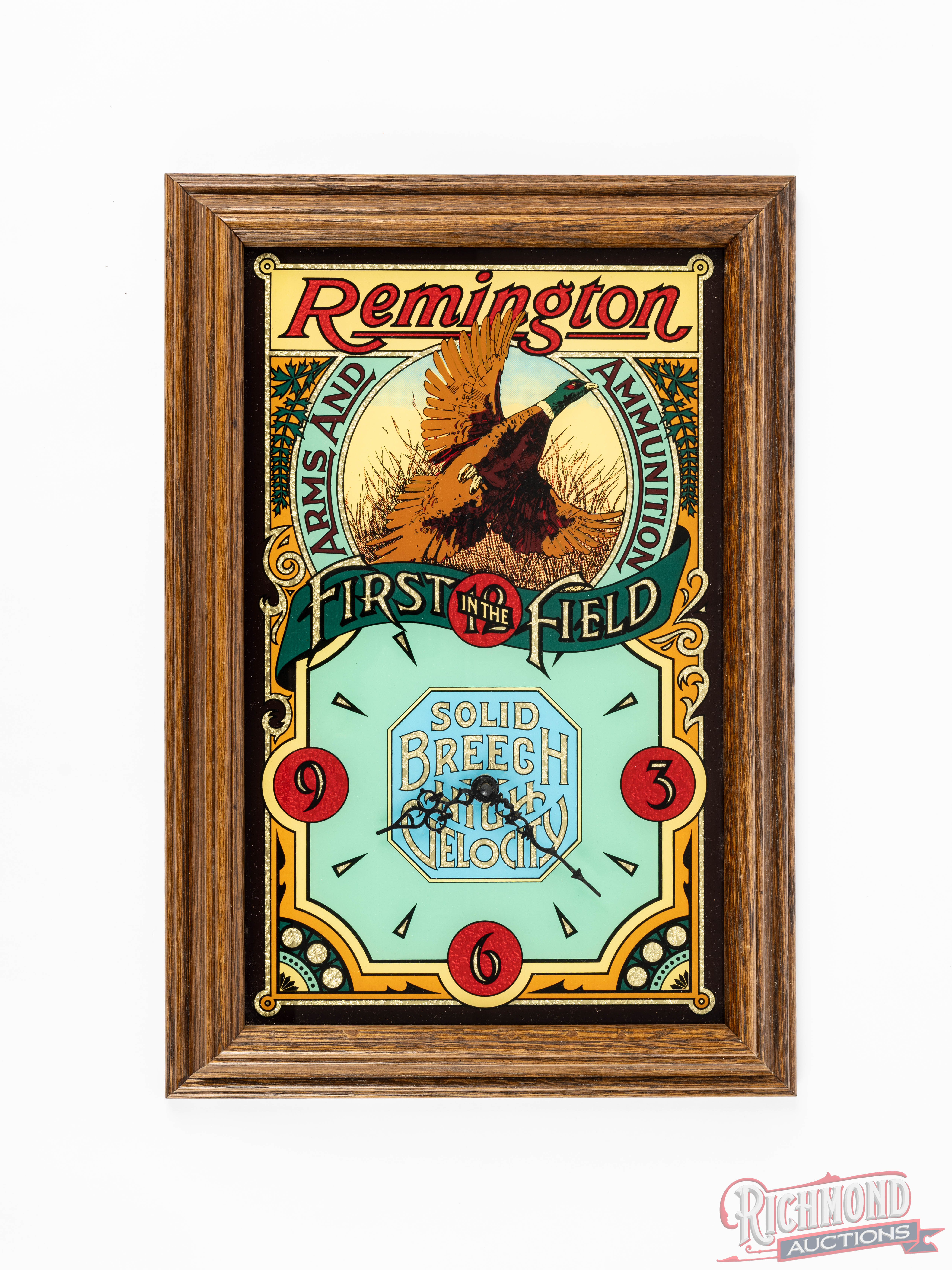 Remington Arms & Ammunition "First In The Field" Glass Face Framed ...