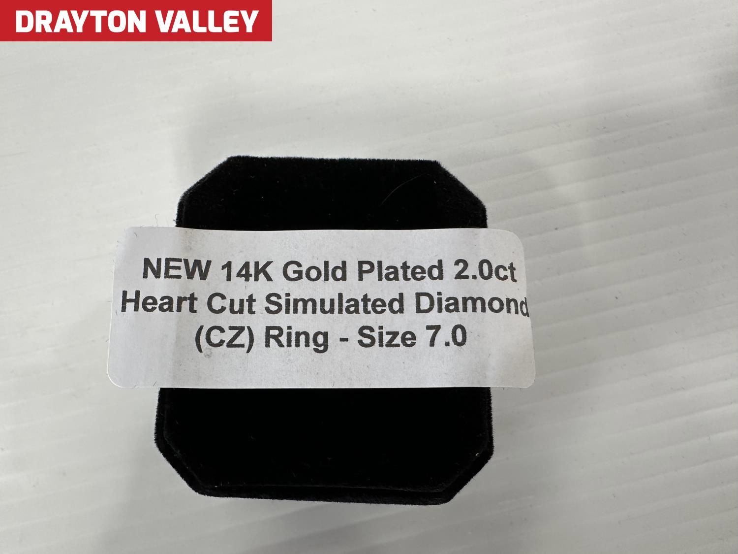 Smartlife 14K Gold Plated 2.0 Ct Heart Cut Simulated Diamond (CZ) Ring ...