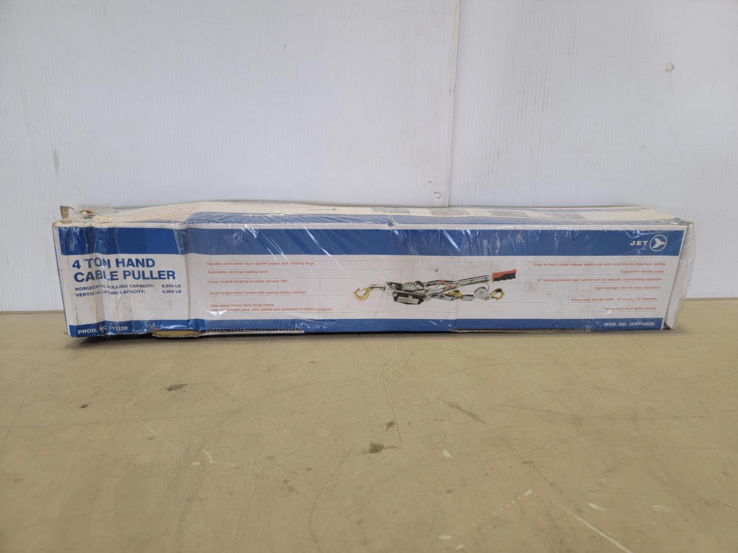 JET 4 Ton Hand Cable Puller (Unused) [24GC37990-006] | Team Auctions