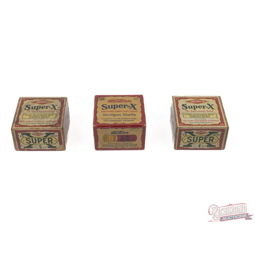 Three Collector Western Cartridge Co Super-X Shotgun Shell Boxes ...