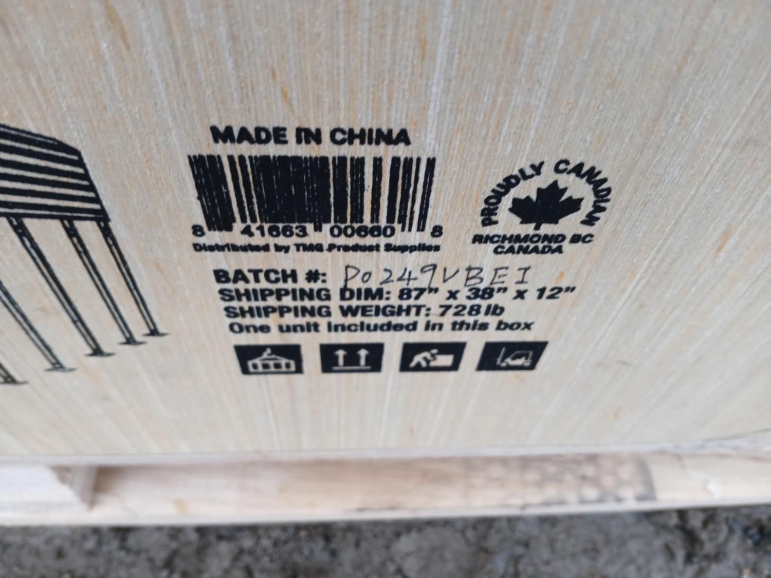 TMG Industrial TMG-MSC1220 12 Ft X 20 Ft Metal Garage Carport Shed (Unused) [25AA03995-009 ...