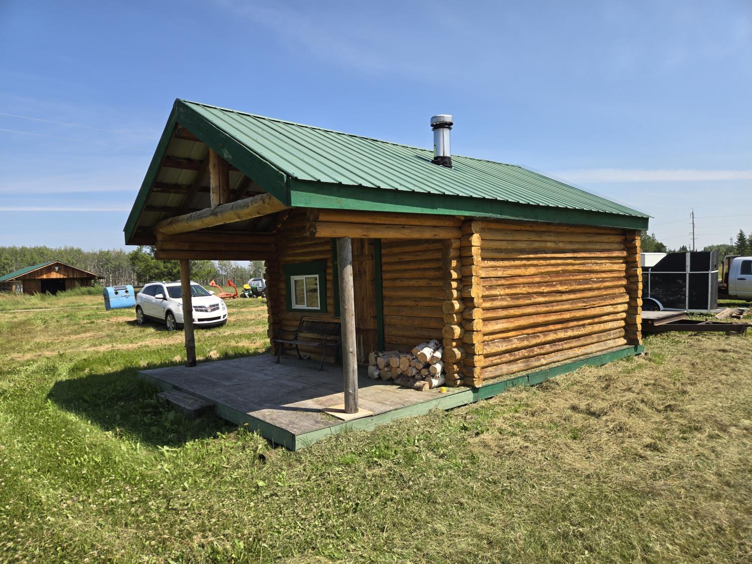 16 Ft X 17 Ft Log Cabin on 25 Ft Skid [25HE37001-015] | Team Auctions