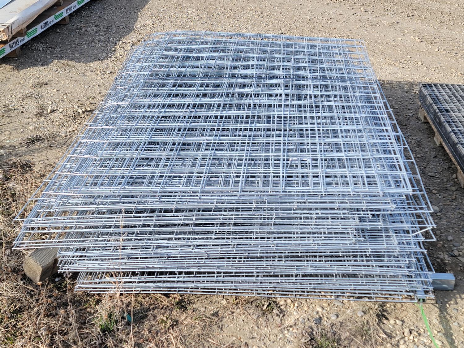 Qty of 7 Ft X 50 Inch Wire Grid Fence (Unused) [24DG37999-159] | Team ...