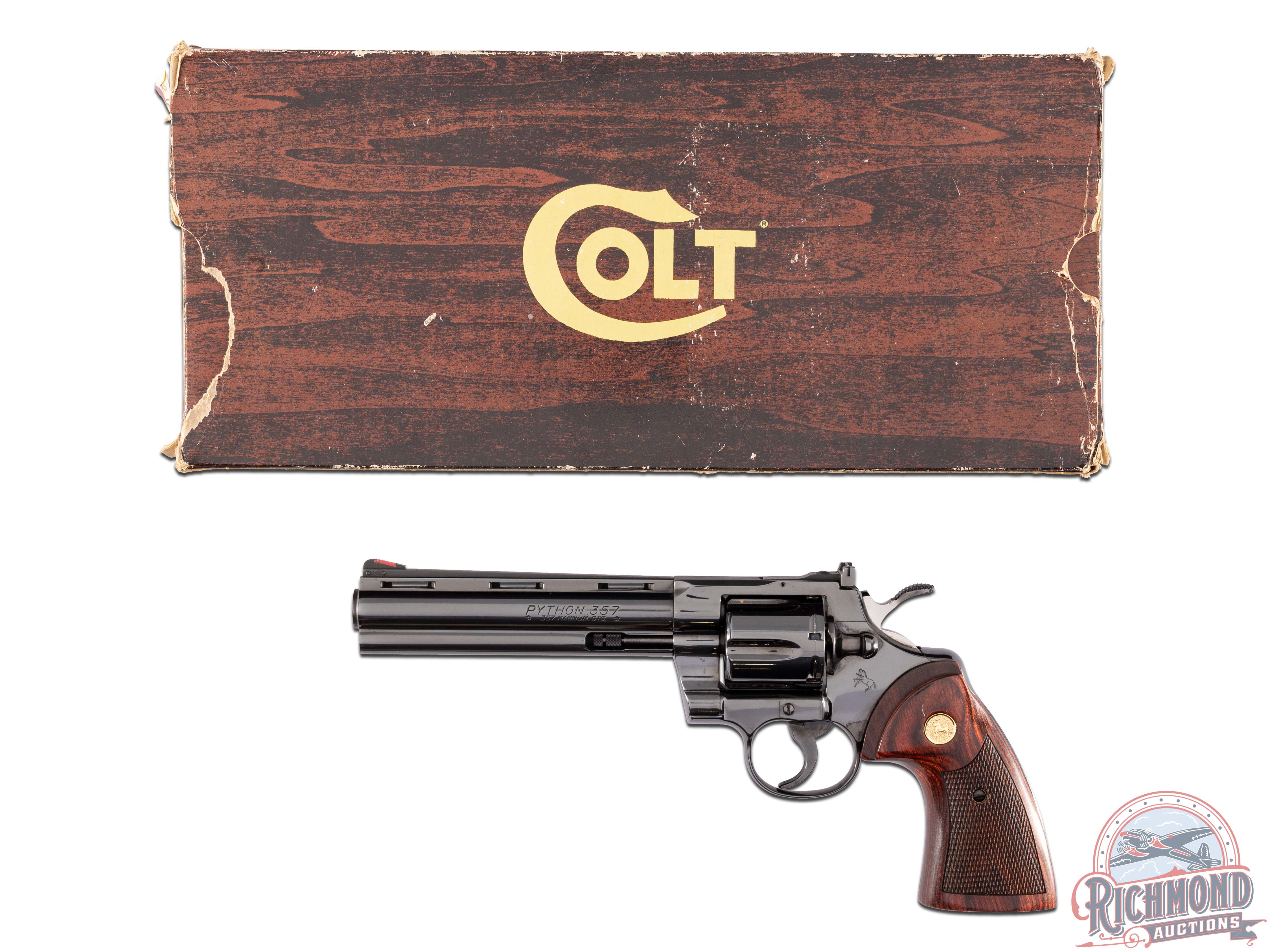 1982 Stunning Colt Python .357 Magnum Double Acton Revolver 6" Blued in ...