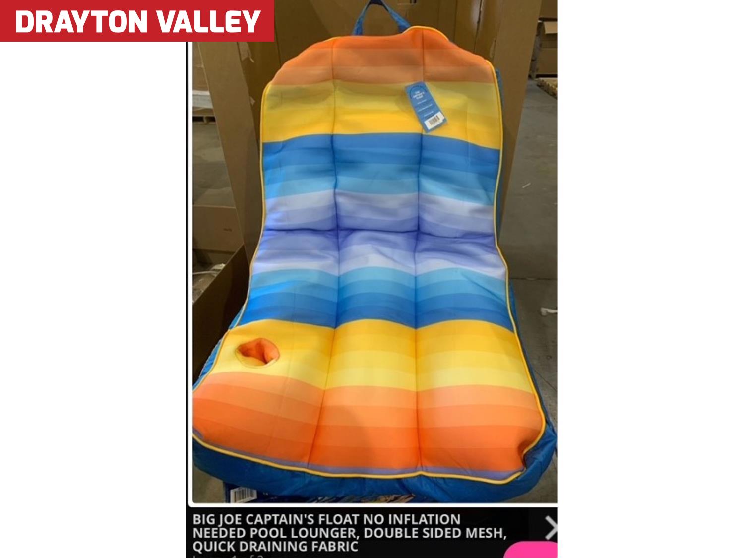 Big Joe Captain's Float Pool Lounger [25GH05997-053] | Team Auctions