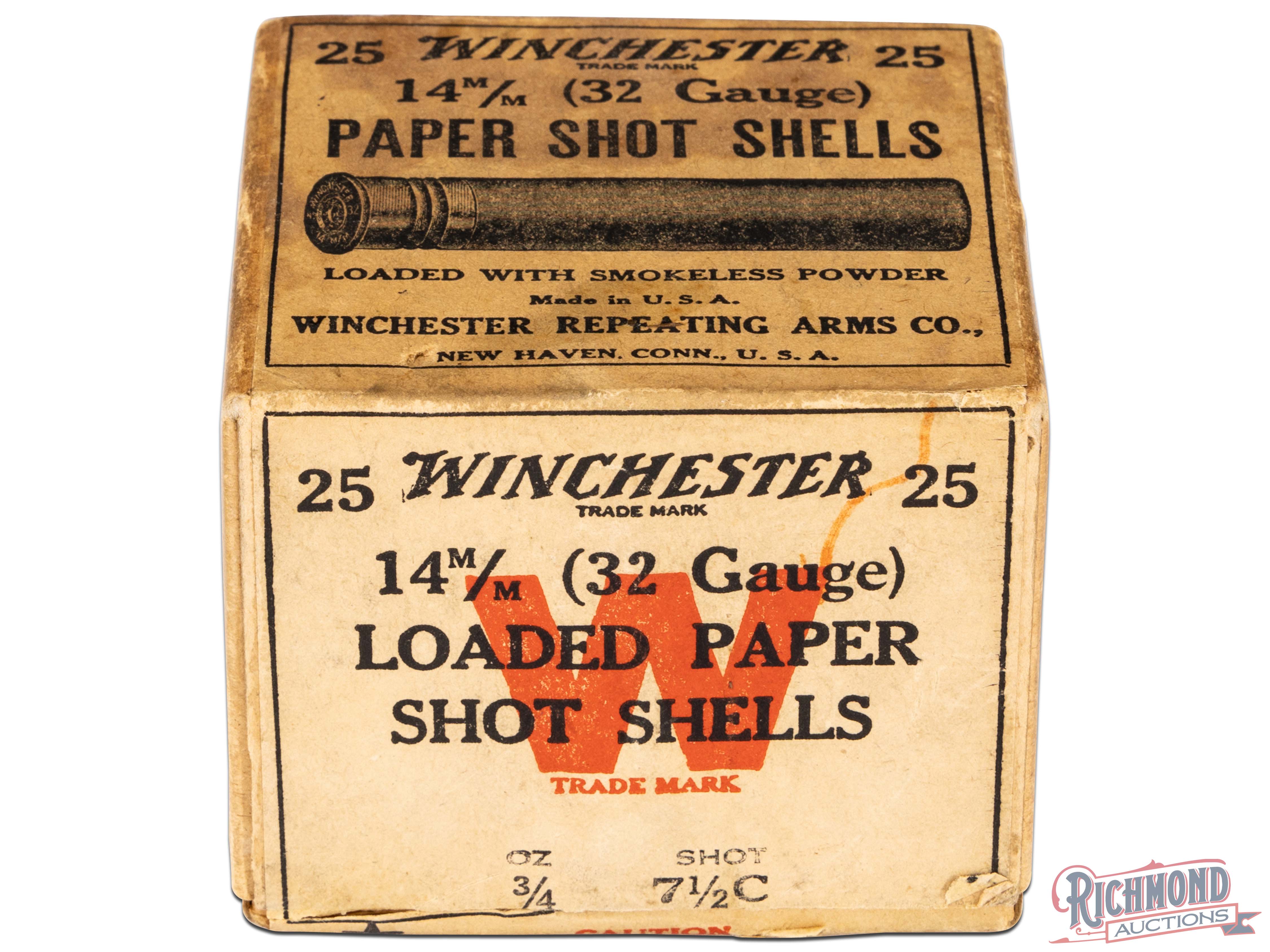 Empty 25 Round Winchester Repeating Arms Company 32 Gauge Two Piece ...