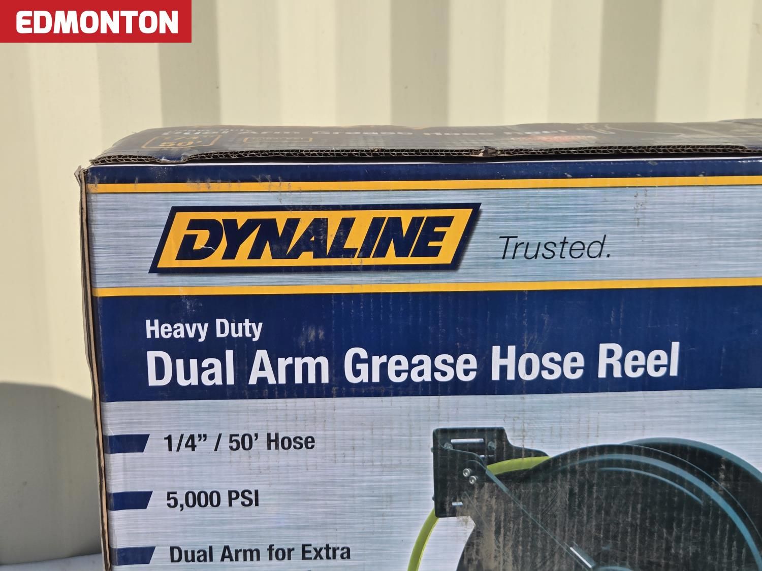 Dynaline Heavy Duty Dual Arm Auto Rewind Grease Reel with Hose (Unused ...