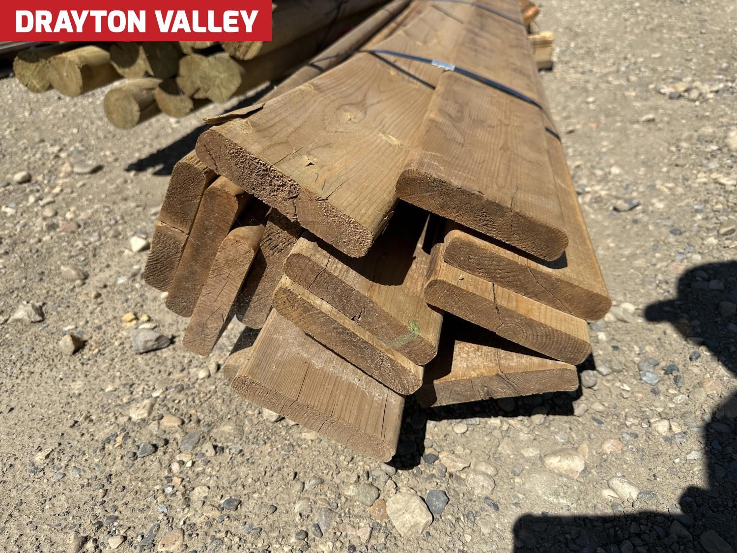 (32±) 3 Inch X 12 Ft Dowel Rails and (13±) 5 Inch X 1 Inch X 16 Ft ...
