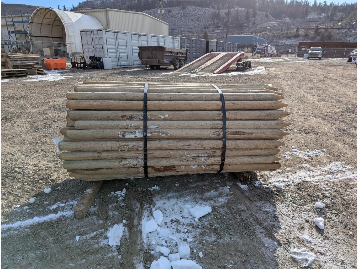 (115) 3-4 Inch X 7 Ft Treated Posts (Unused) [25BD10993-004] | Team ...