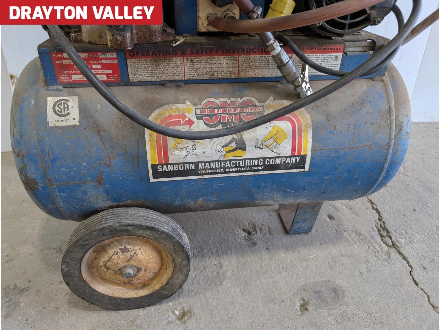 Sanborn 20 Gallon Portable Air Compressor [25LC05027-002] | Team Auctions