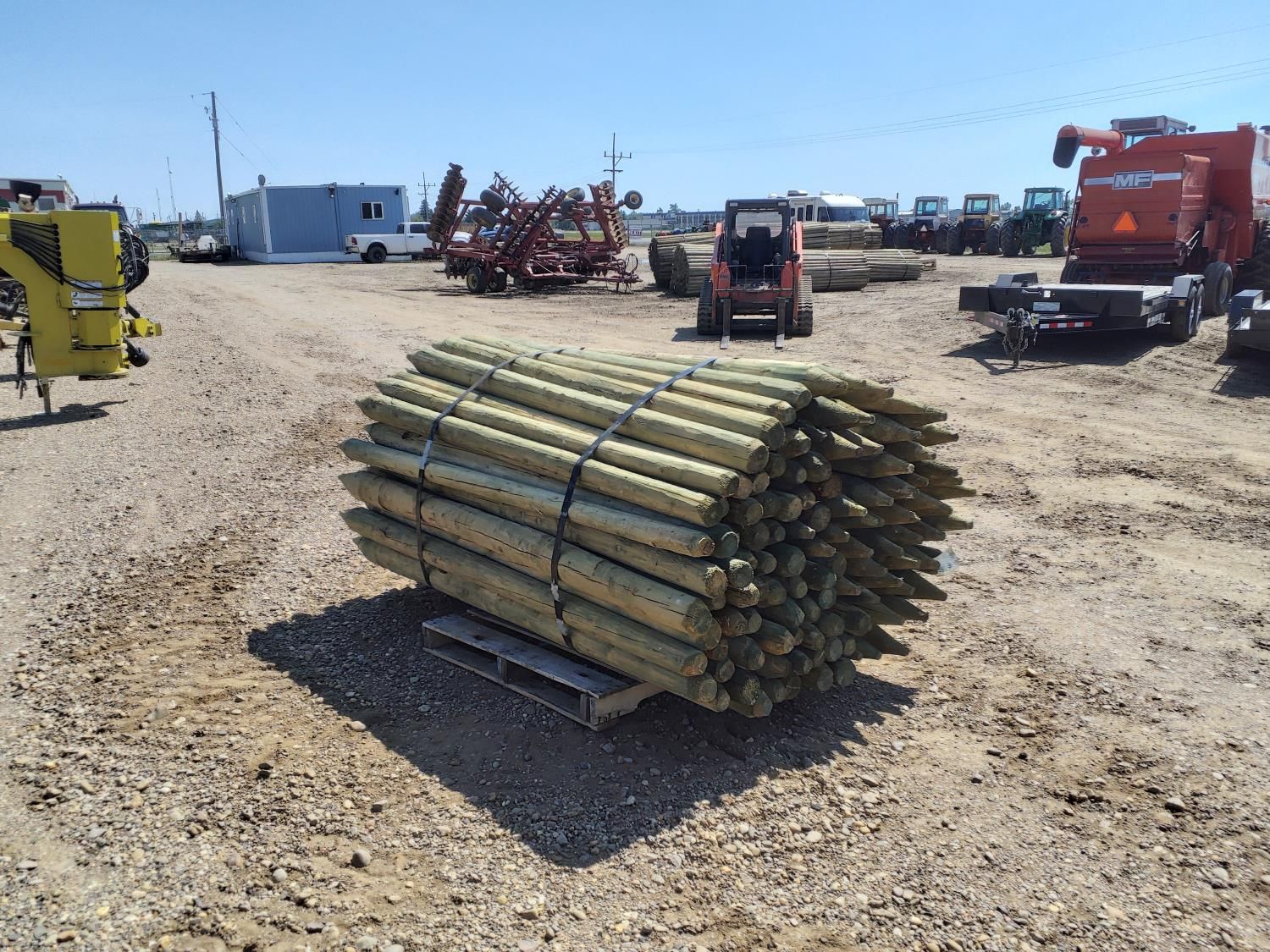 (115) 3-4 Inch X 7 Ft Treated Pointed Post (Unused) [24HE03993-019 ...