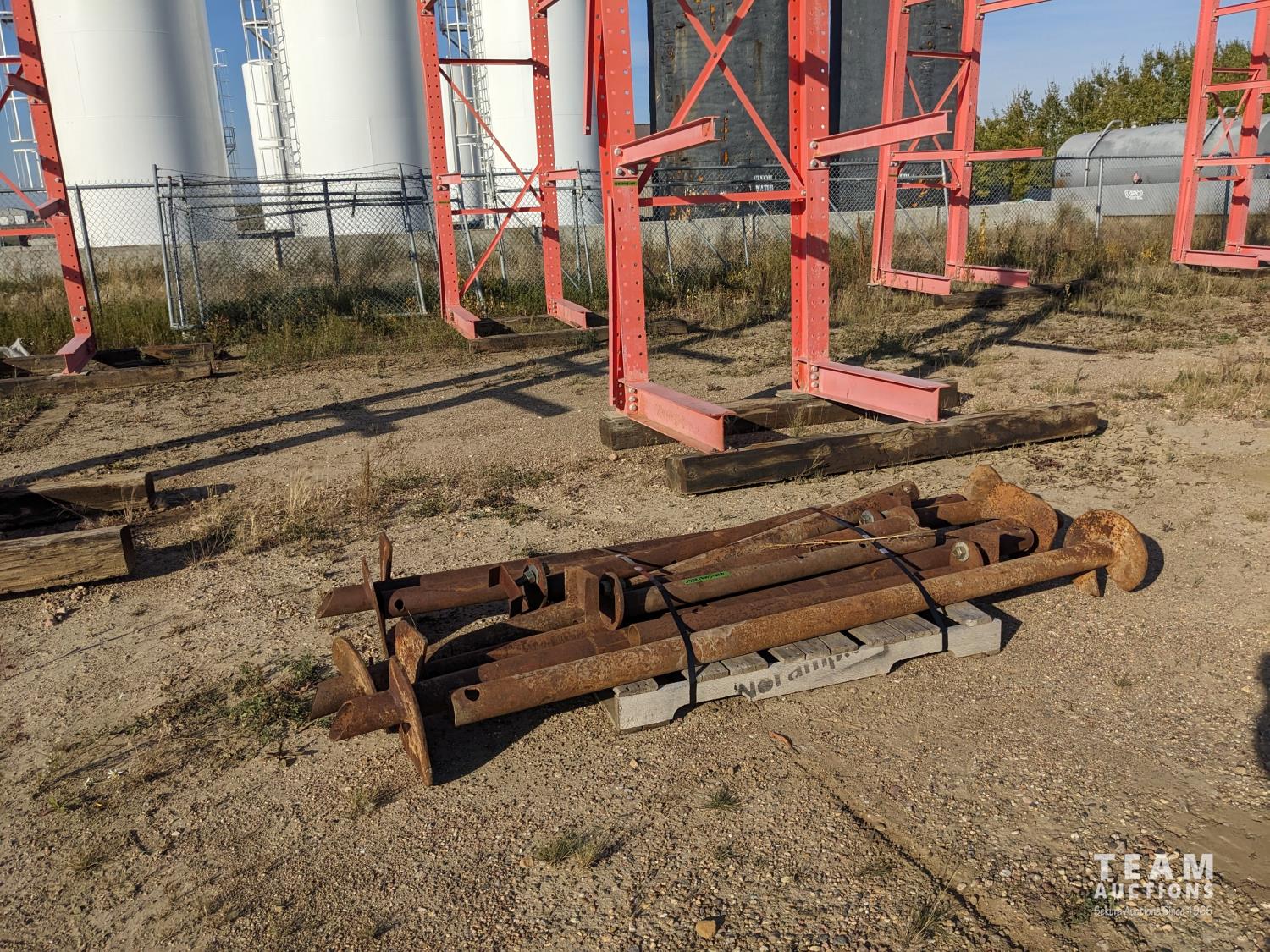(6) 12 Inch Screw Piles with 3.5 Inch Center Pipe 10± Ft Long, (6) 48 ...