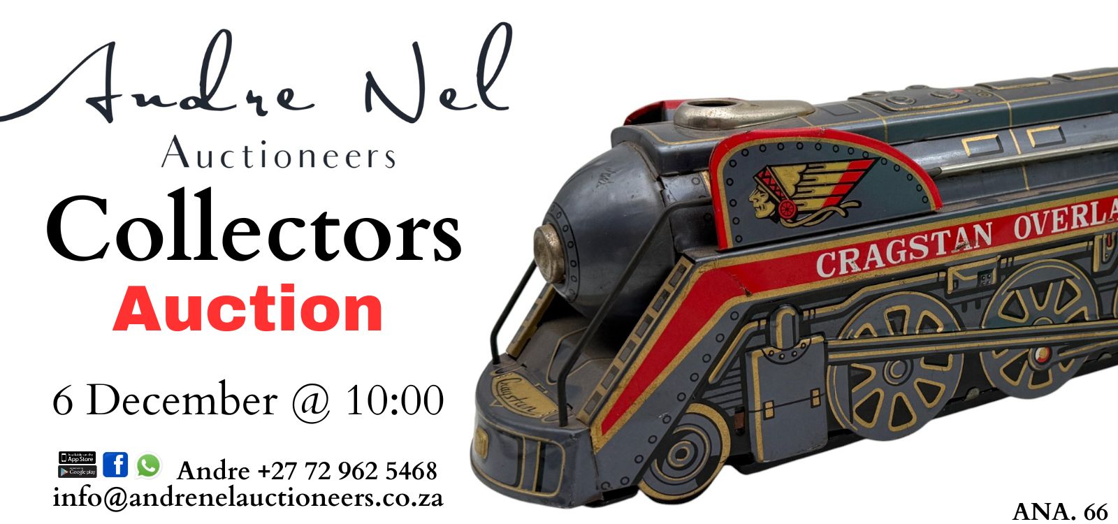 Collectors Auction - 6 December 2025 @ 10:00 | André Nel Auctioneers
