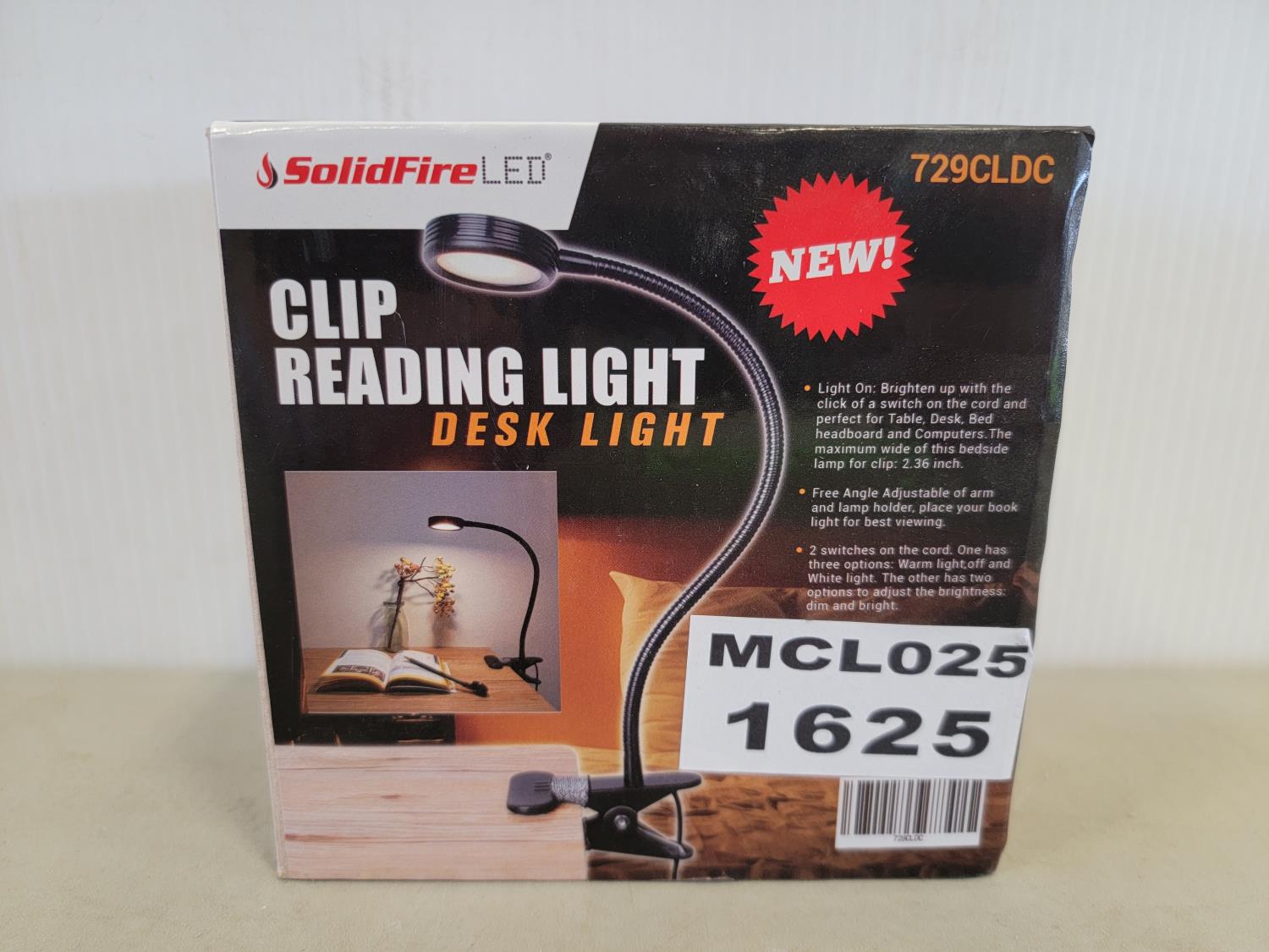 Solidfire LED Clip Desk Light (Unused) [24GC05997-016] | Team Auctions