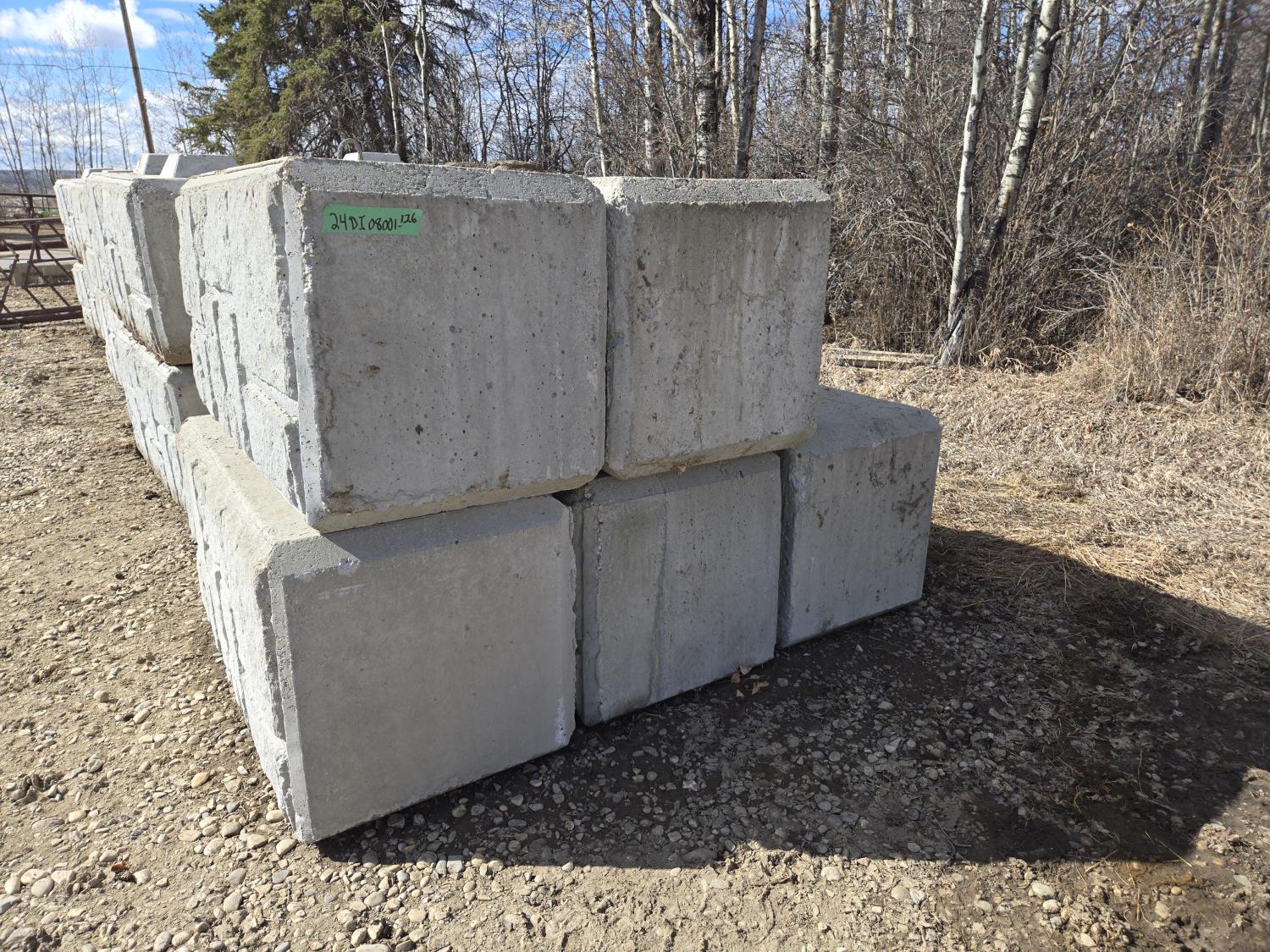 (5) 30X30 X 60 Inch Concrete Barrier Blocks [24DI08001-126] | Team Auctions